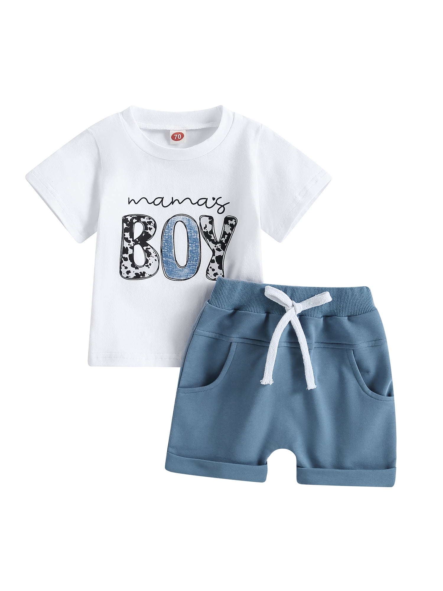 Bagilaanoe 2pcs Toddler Baby Boy Short Pants Set Short Sleeve Cartoon ...