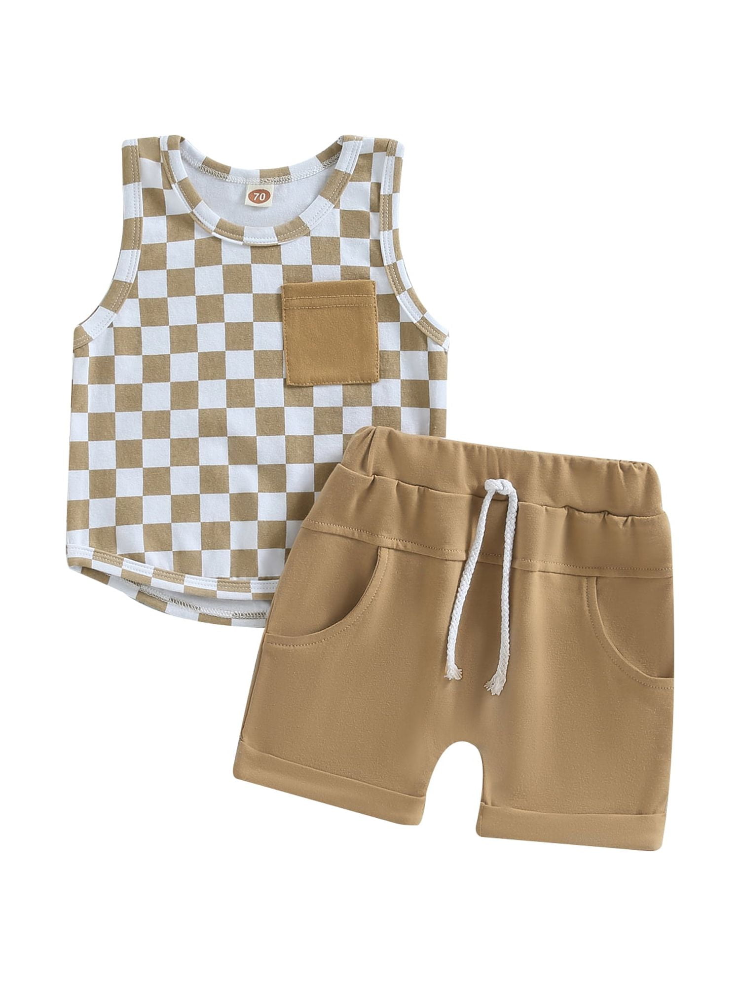 Bagilaanoe 2pcs Toddler Baby Boy Short Pants Set Sleeveless ...