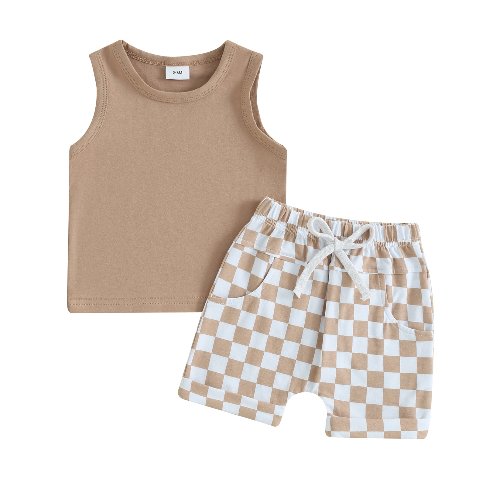 Bagilaanoe 2pcs Toddler Baby Boy Shorts Set Sleeveless Tank Tops ...