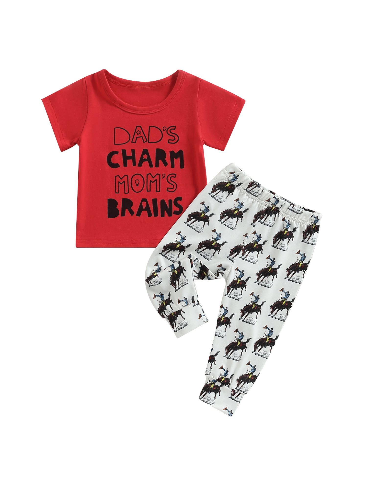 Bagilaanoe 2pcs Toddler Baby Boys Long Pants Set Letters Print Short ...