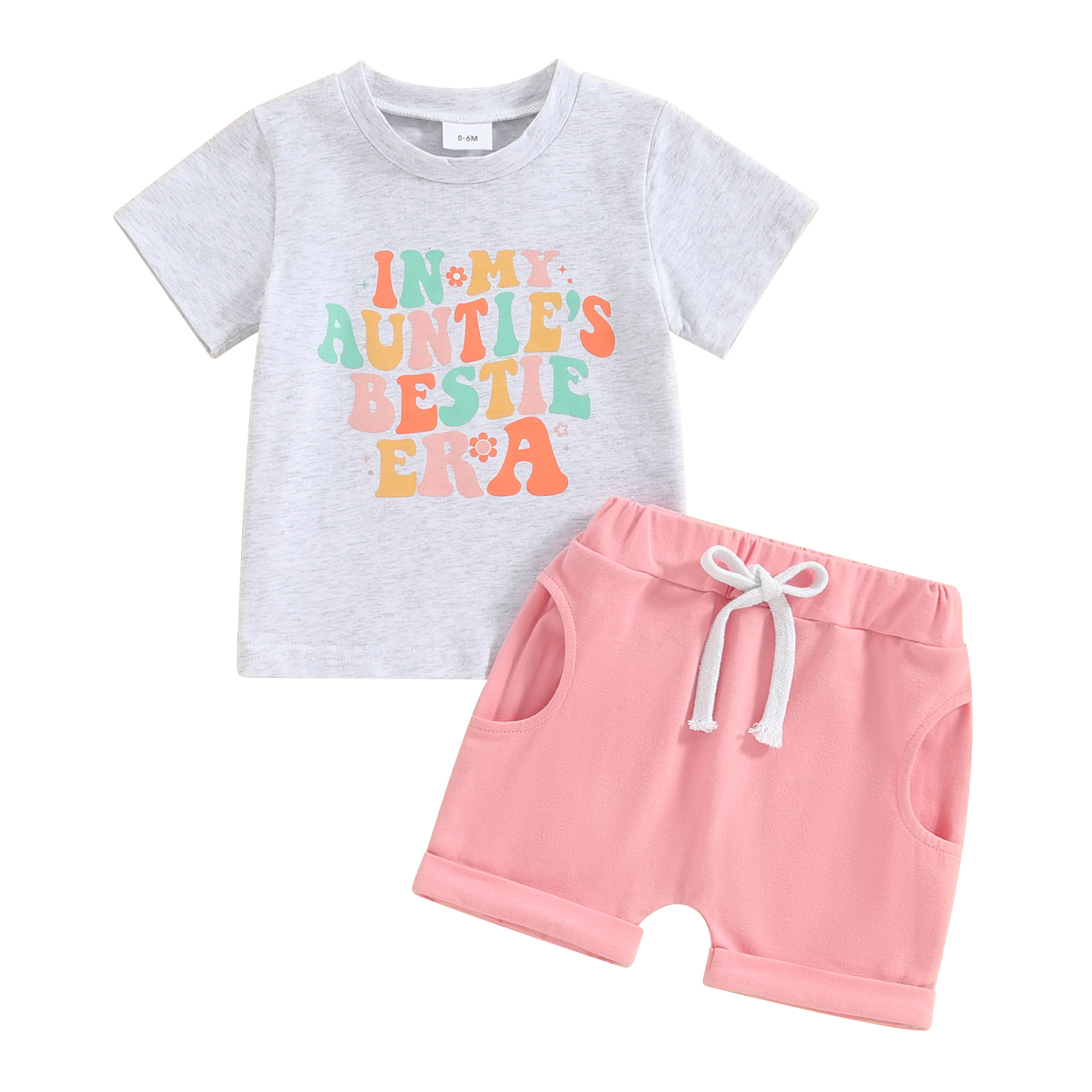 Bagilaanoe 2pcs Toddler Baby Girl Shorts Set Short Sleeve Letter Print T Shirt Tops + Shorts 6M ...