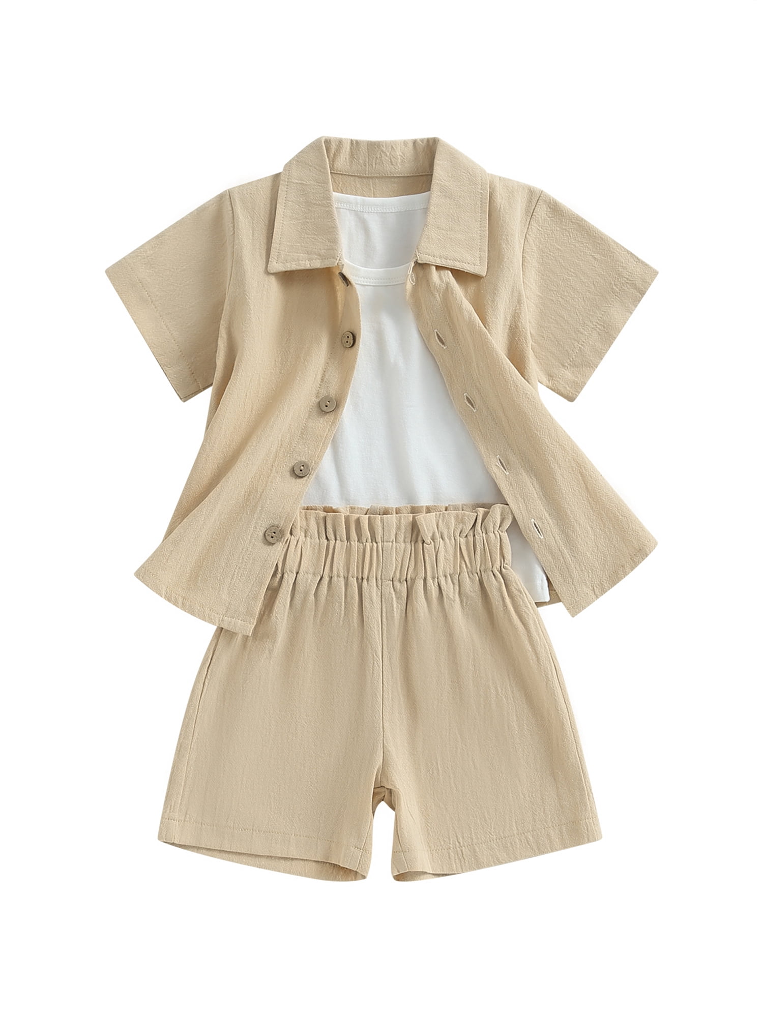 Bagilaanoe 3pcs Little Girl Short Pants Set Sleeveless Tank Tops ...