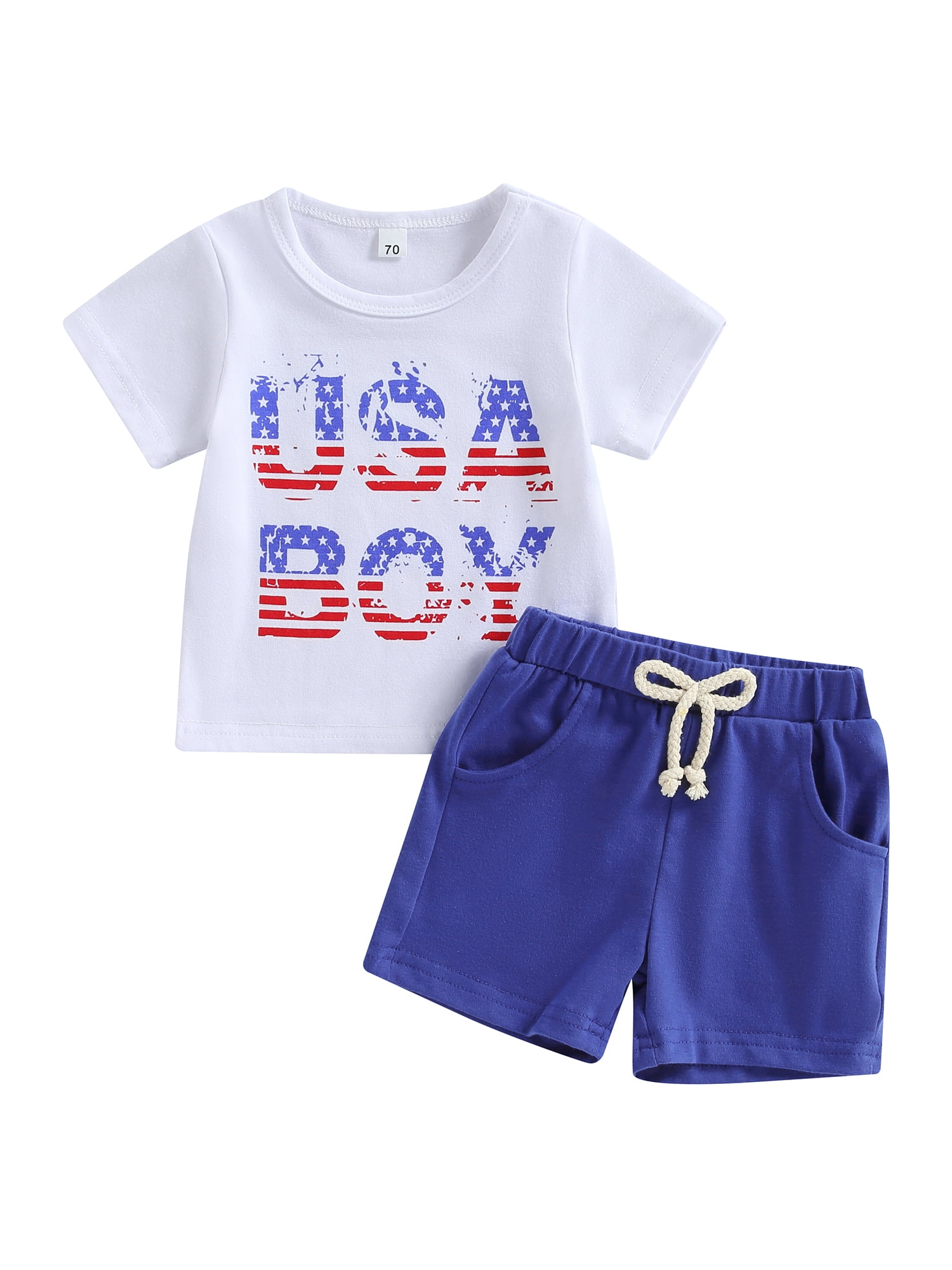 Bagilaanoe 4th of July Clothes for Newborn Baby Boys Short Sleeve ...