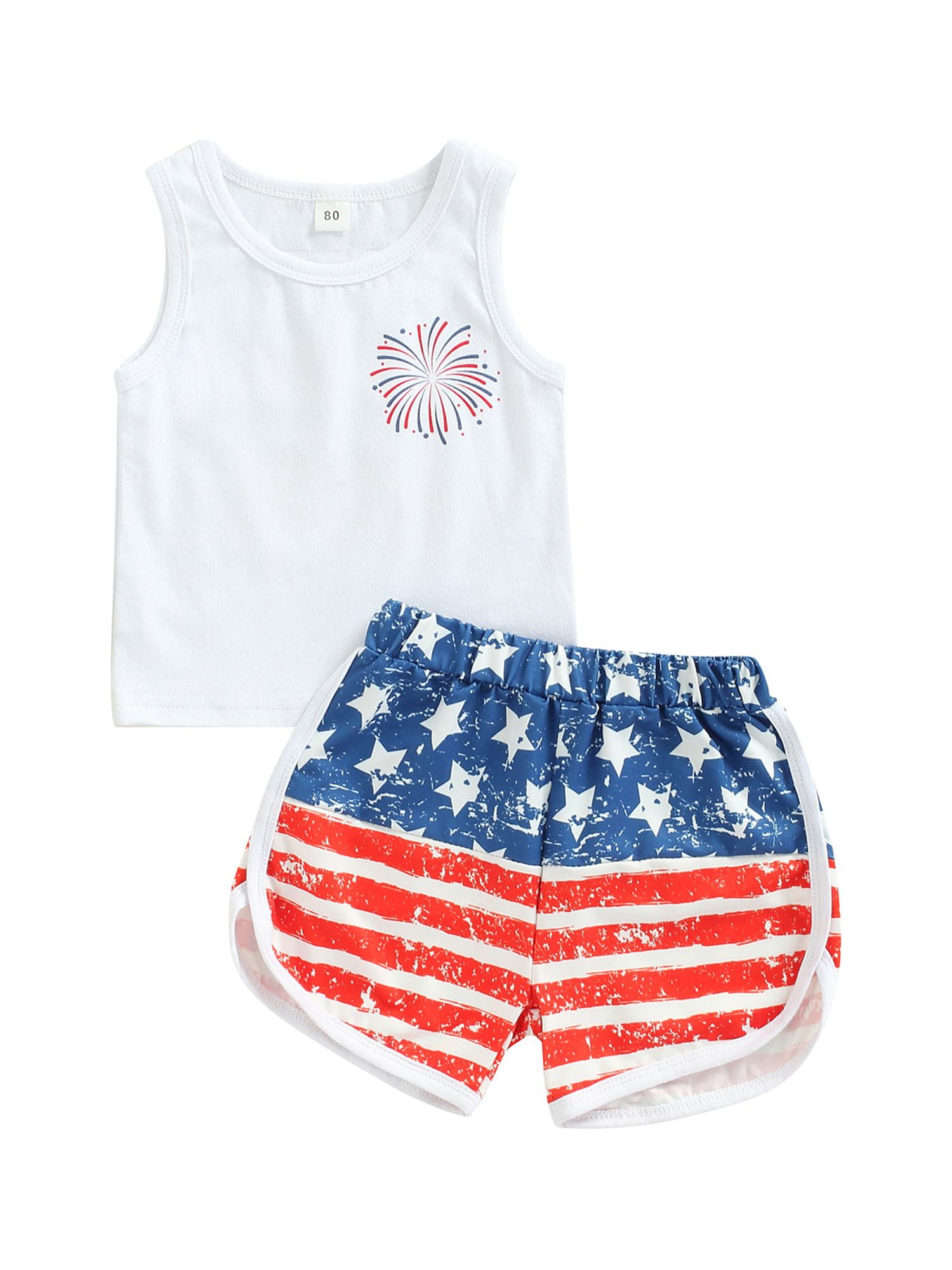Bagilaanoe 4th of July Clothes for Toddler Baby Boys Sleeveless Letter ...