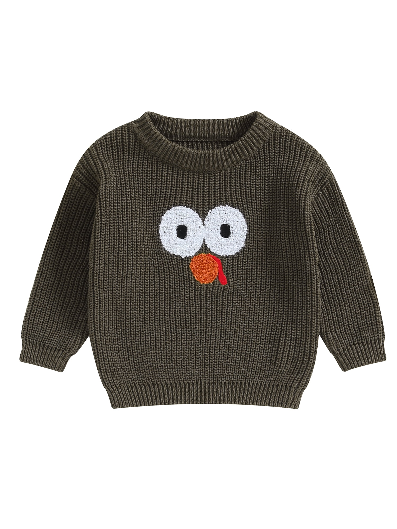 Bagilaanoe Baby Girl Boy Thanksgiving Sweater for Toddler Long Sleeve Embroidered Pullover 3M 6M ...