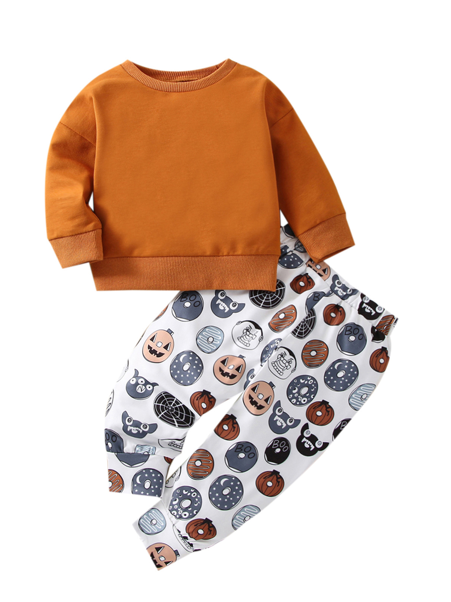 Bagilaanoe Baby Girls Boys Halloween Outfit Toddlers Long Sleeve Collar ...