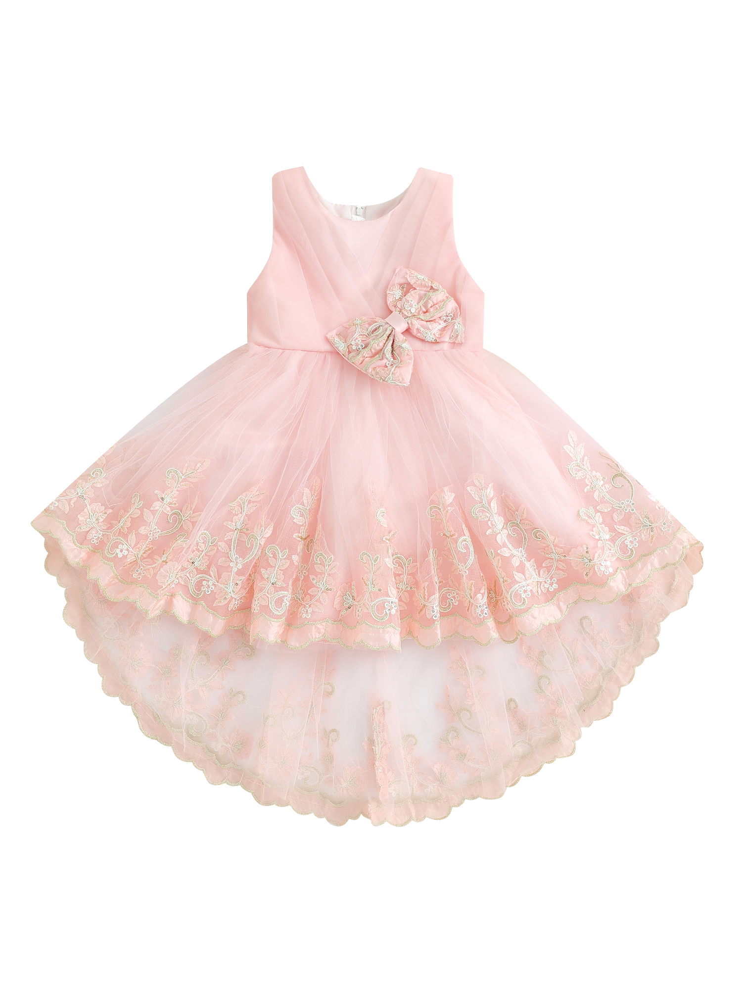 Bagilaanoe Little Girl Party Dress Toddler Embroidery Sleeveless A-line ...