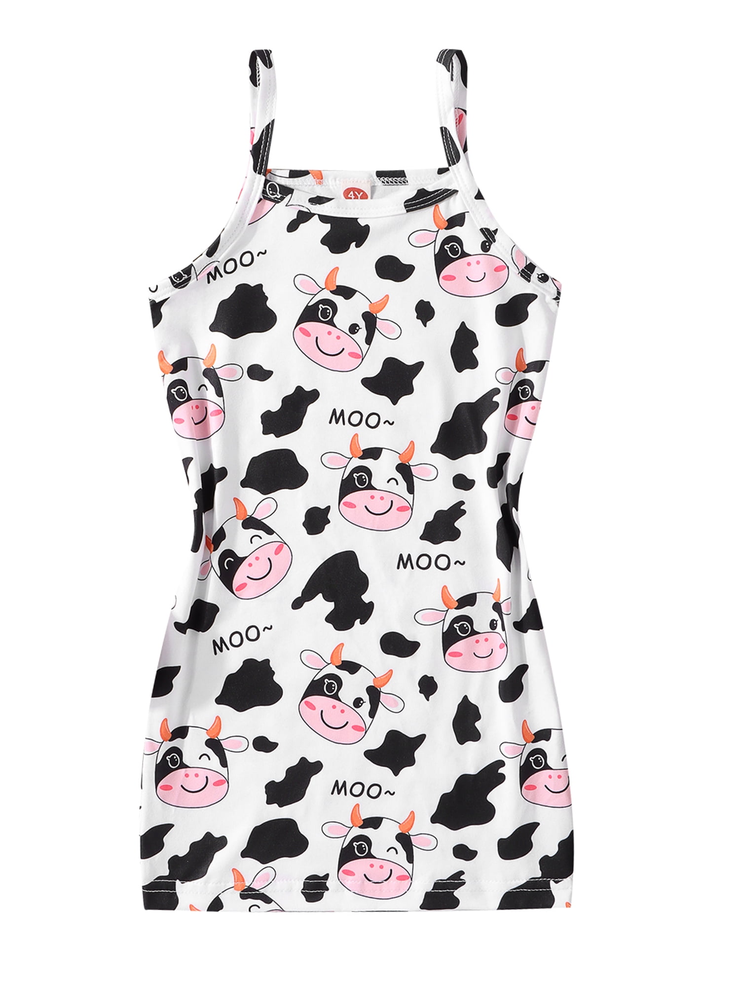 Bagilaanoe Little Girl Summer Dress Print Sleeveless Spaghetti Straps ...