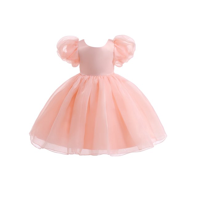 Bagilaanoe Toddler Girls' Princess Dress, Puff Sleeve A-line, Formal Dress for Weddings ...