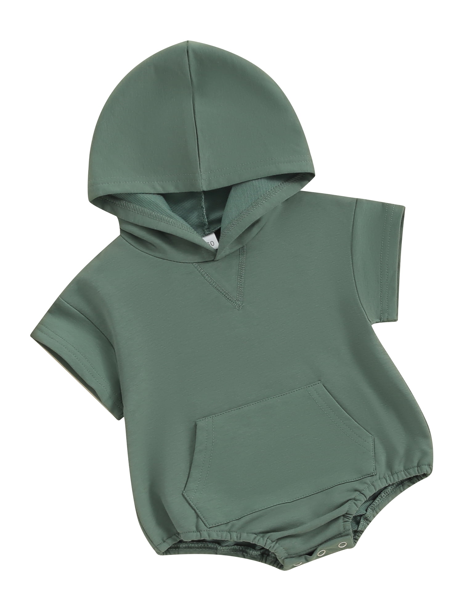 Bagilaanoe Newborn Baby Boy Girl Rompers Short Sleeve Hood Bodysuits 3M 6M 12M 18M Infant Summer ...