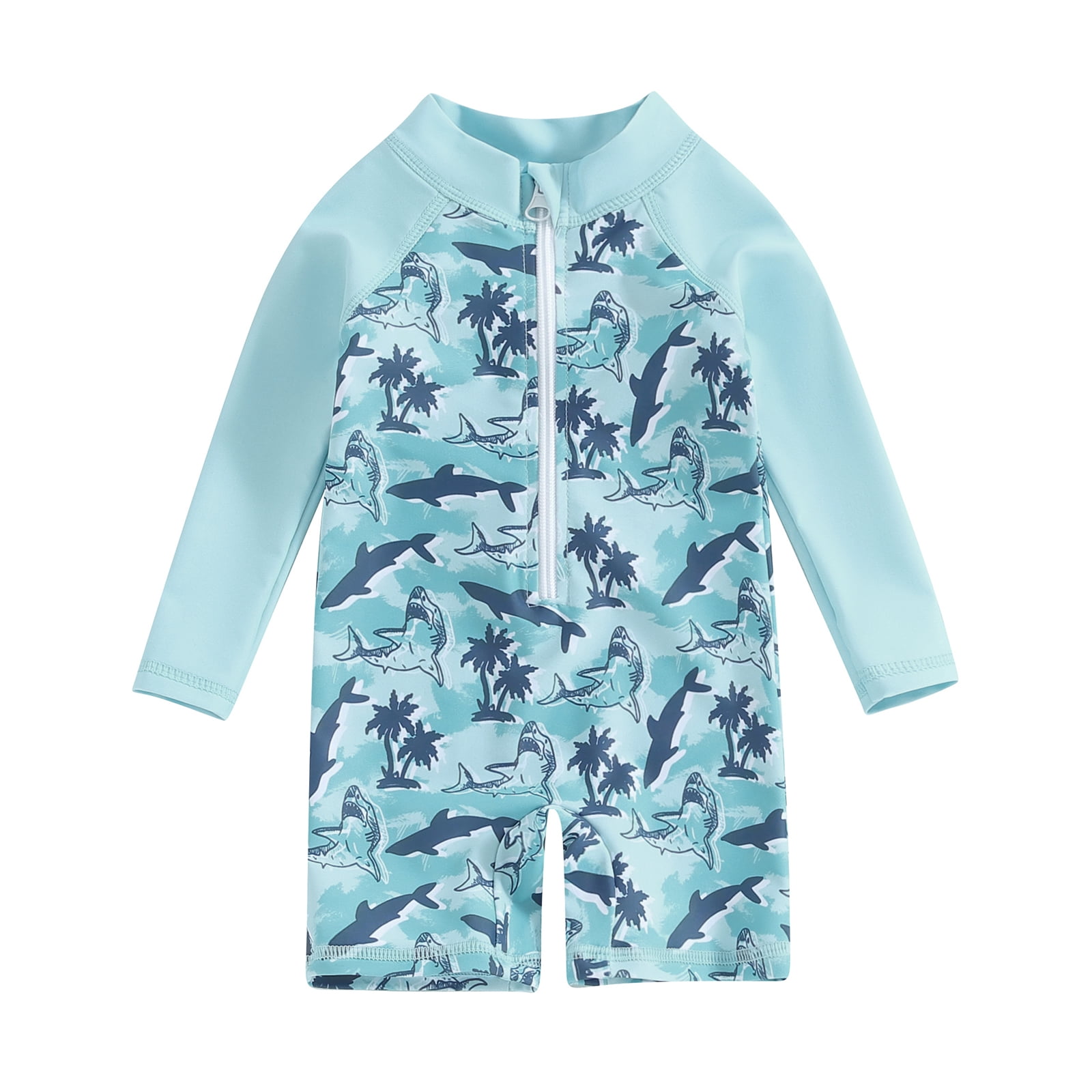 Bagilaanoe Newborn Baby Boys One-Piece Swimsuit Print Long Sleeve ...