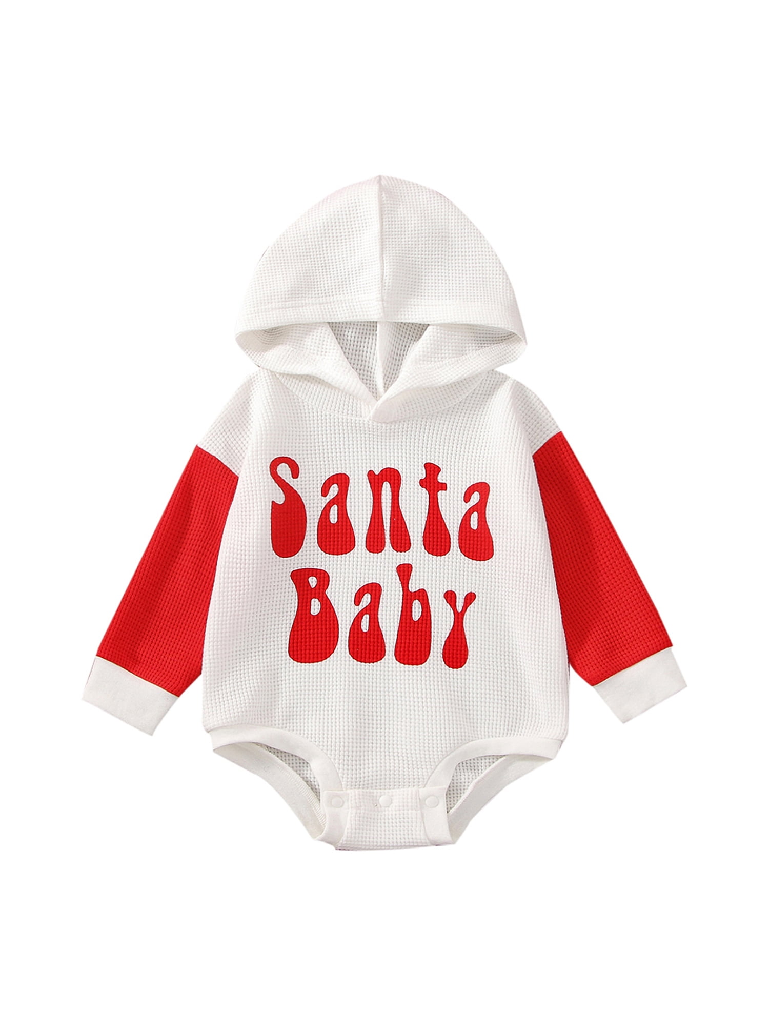 Bagilaanoe Newborn Baby Girl Boy Christmas Romper Sweatshirt Long Sleeve Bodysuit Letters Print ...