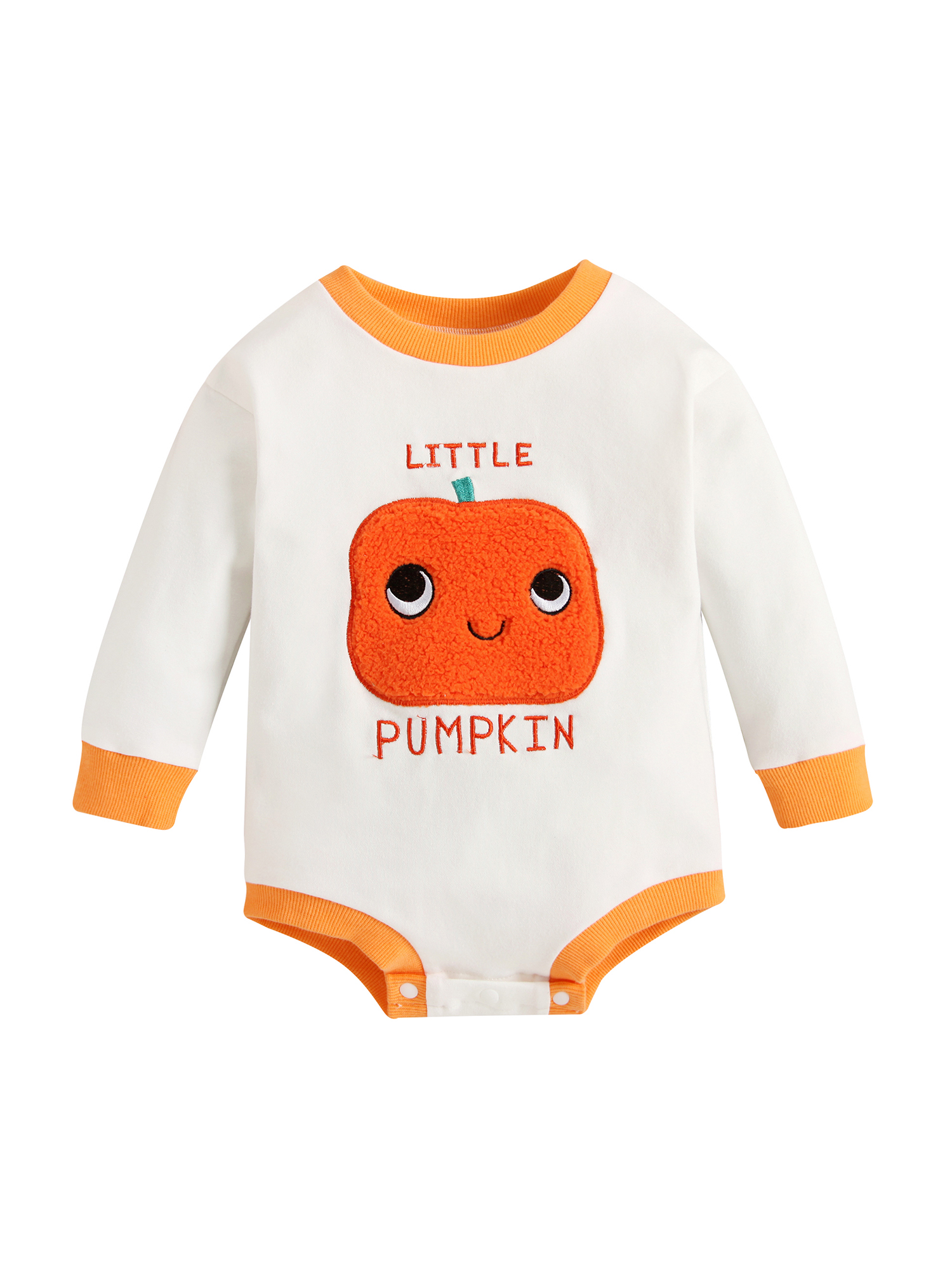 Bagilaanoe Newborn Baby Girl Boy Halloween Romper Sweatshirt Long Sleeve Bodysuit Pumpkin Letter ...