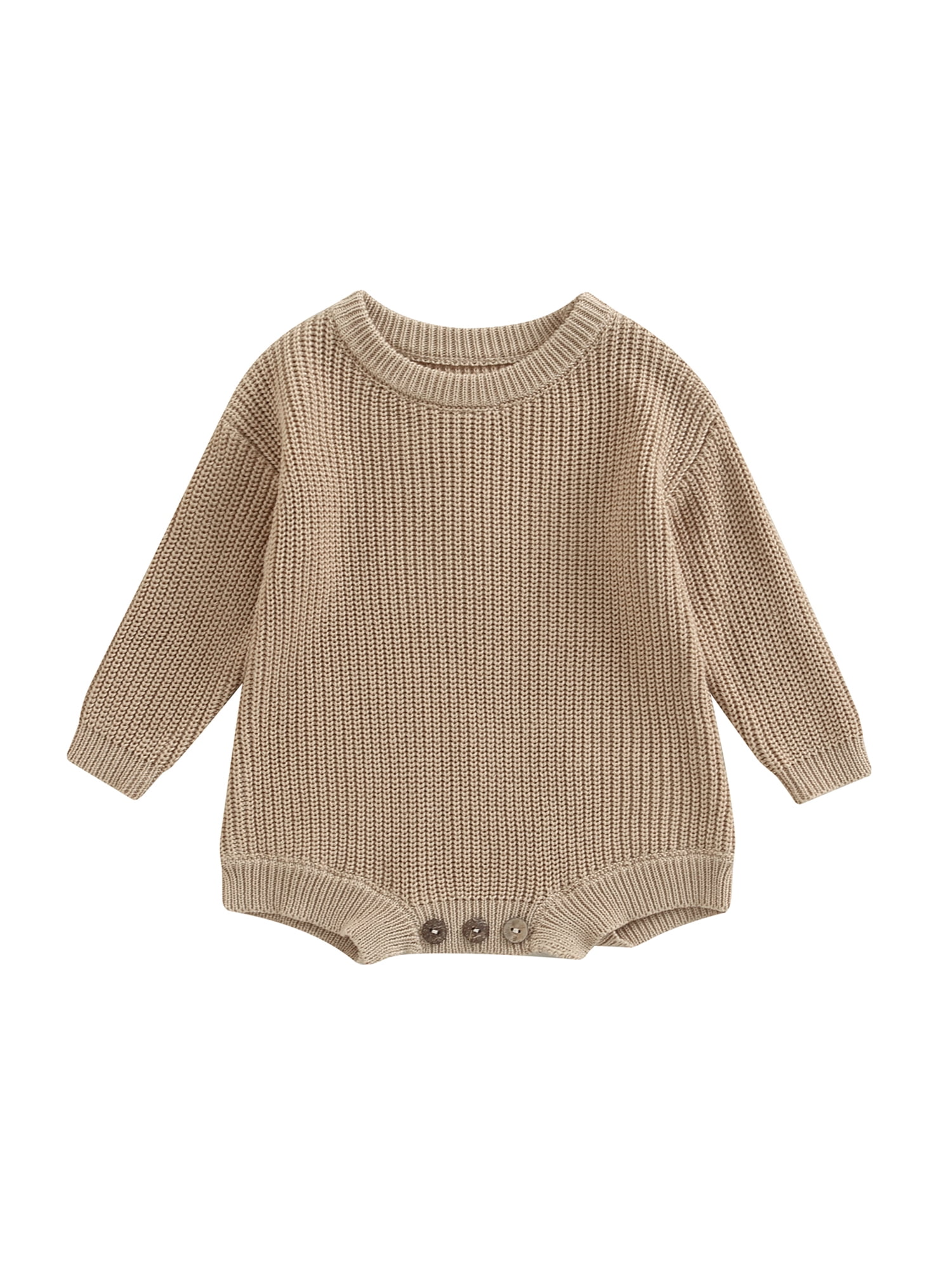 Bagilaanoe Newborn Baby Girl Boy Knit Rompers Sweater Long Sleeve Bodysuit 3M 6M 9M 12M 24M ...