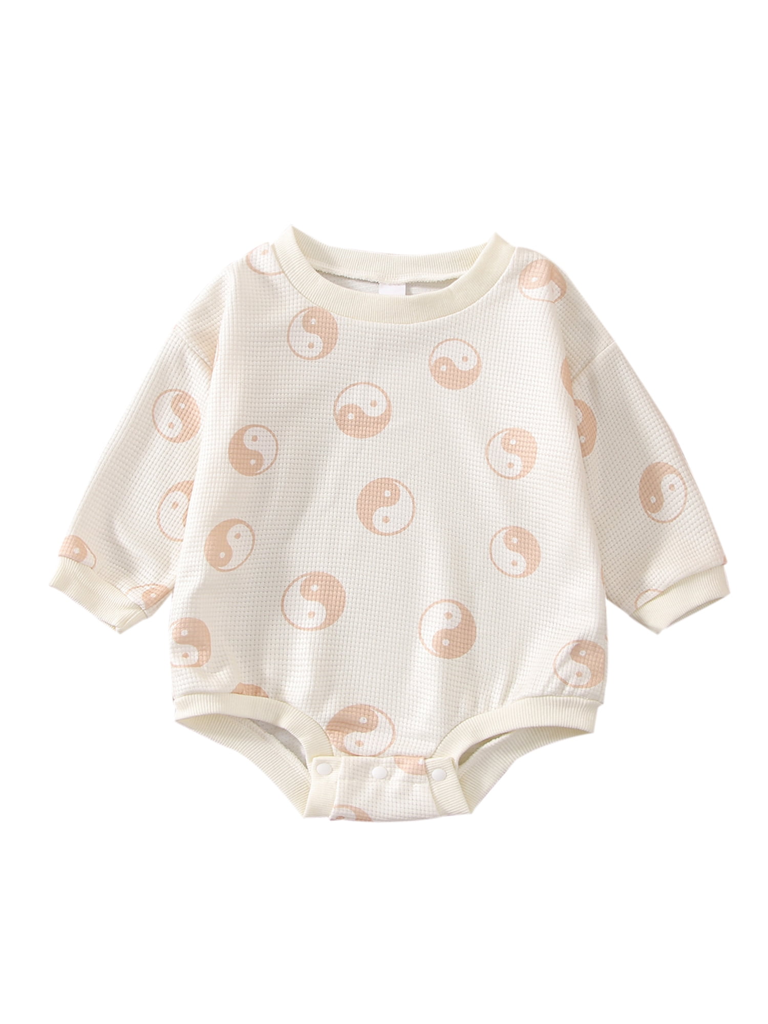 Bagilaanoe Newborn Baby Girl Boy Rompers Tai Chi Diagram/Tree Print Long Sleeve Bodysuit 6M 12M ...