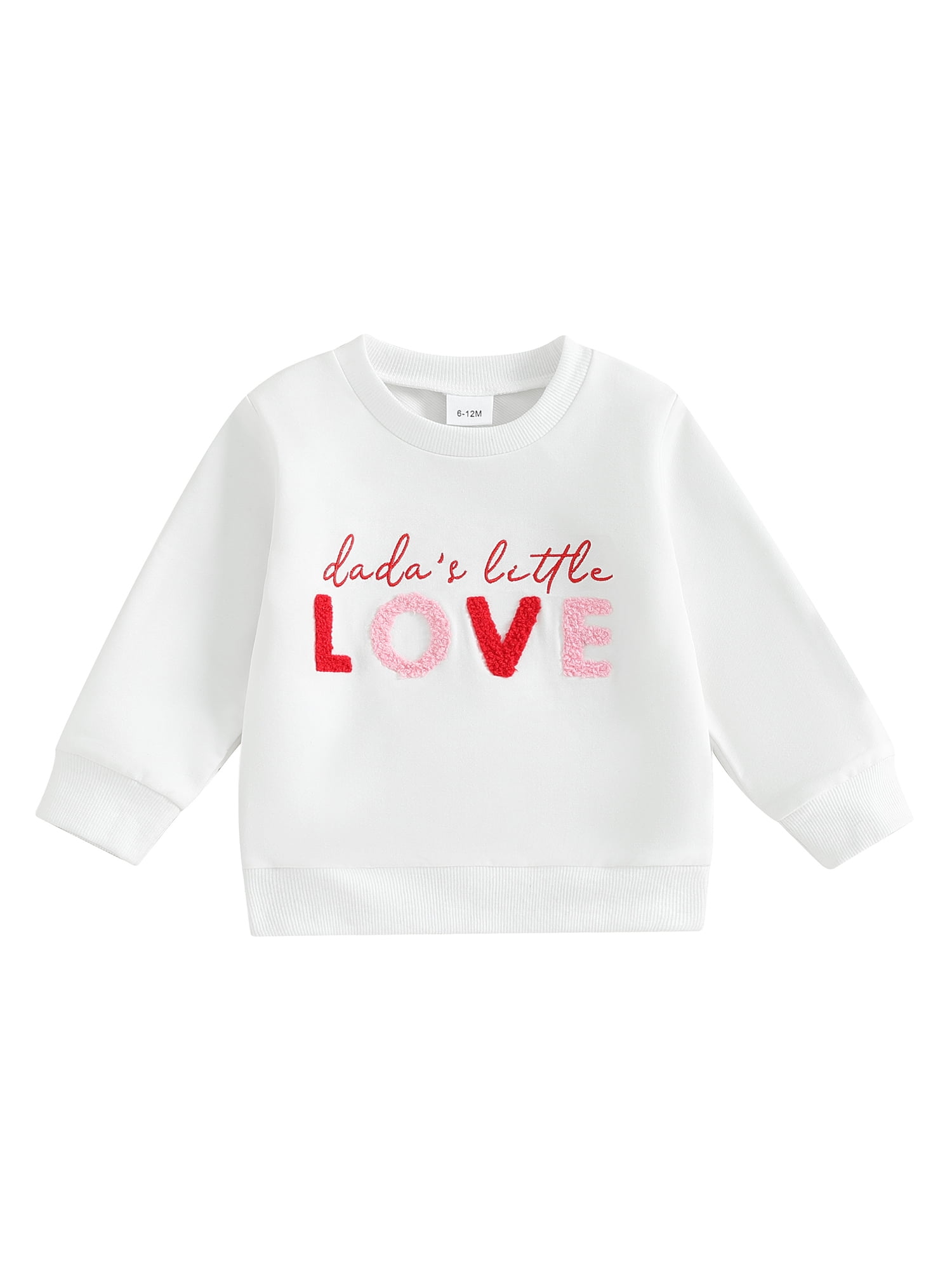 Bagilaanoe Newborn Baby Girl Boy Valentine's Day Romper Sweatshirt Long Sleeve Bodysuits Letter ...