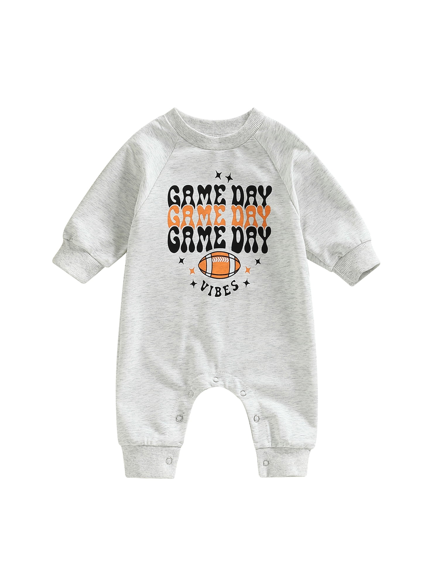 Bagilaanoe Newborn Baby Girl Boys Jumpsuit Rugby Letters Print Long Sleeve Bodysuit 3M 6M 12M ...