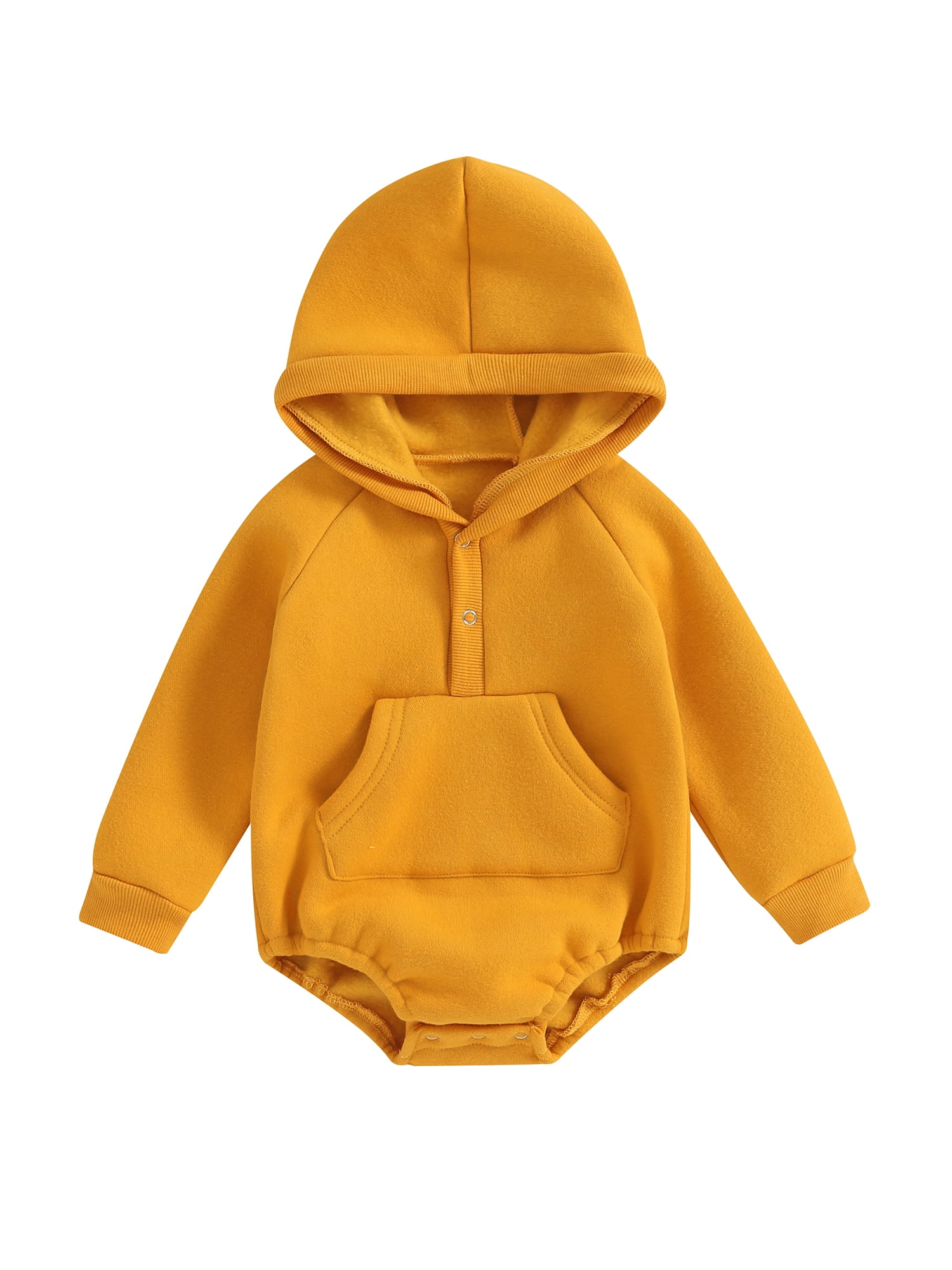 Bagilaanoe Newborn Baby Girl Boys Oversized Hoodies Romper Sweatshirt Long Sleeve Bodysuits 3M ...