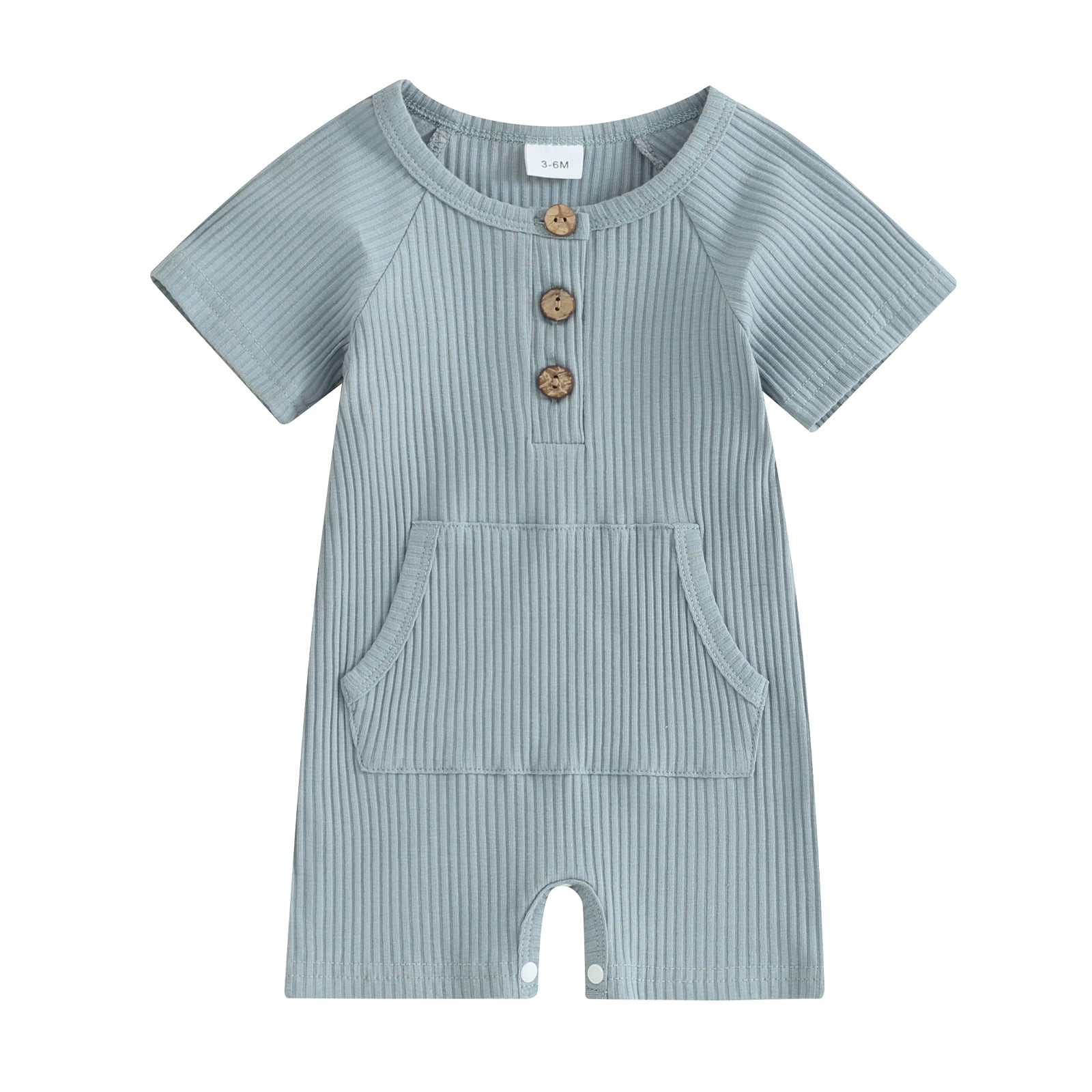 Bagilaanoe Newborn Baby Girl Boys Summer Jumpsuit Shorts Short Sleeve Bodysuit 3M 6M 12M 18M ...