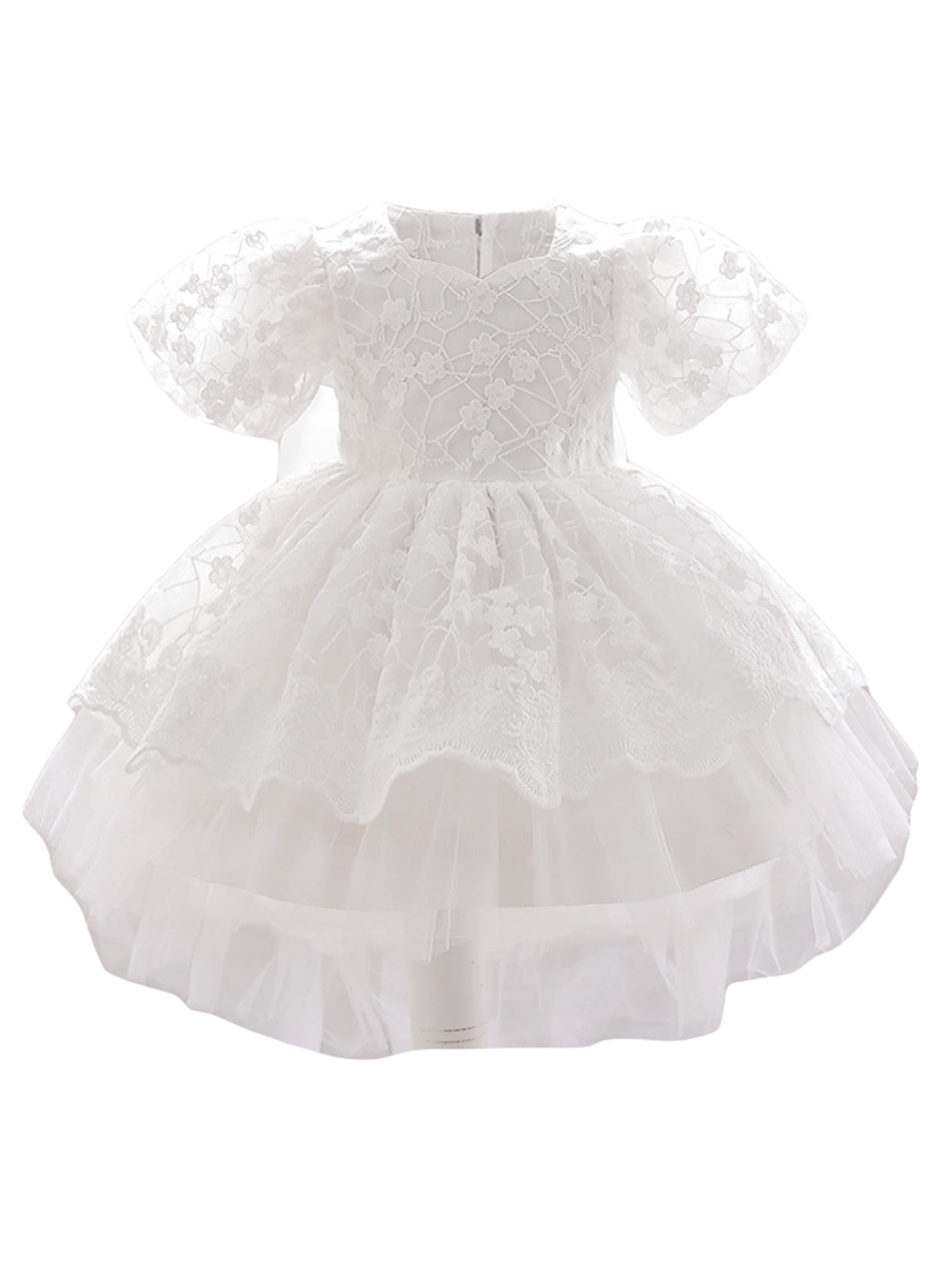 Bagilaanoe Newborn Baby Girl Flower Dress Embroidered Flower Puff ...
