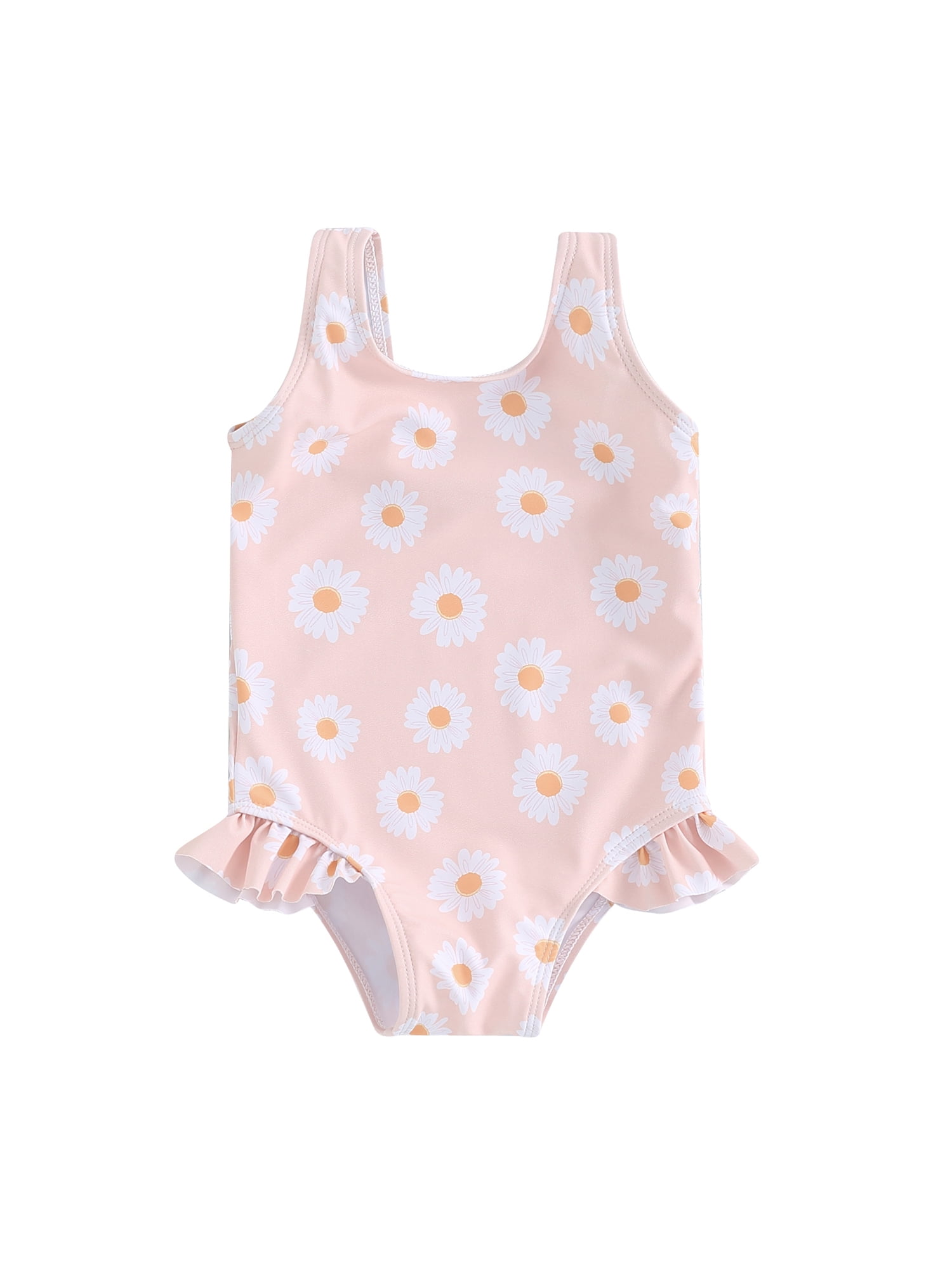 Bagilaanoe Newborn Baby Girl One-Piece Swimsuit Floral Print Sleeveless Swimwear 6M 12M 18M 24M ...