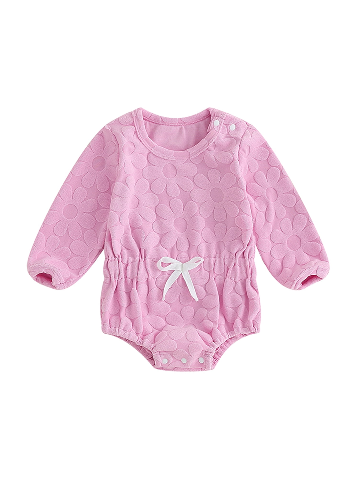 Bagilaanoe Newborn Baby Girl Rompers Floral Pattern Long Sleeve Bodysuit 3M 6M 12M 18M Infant ...