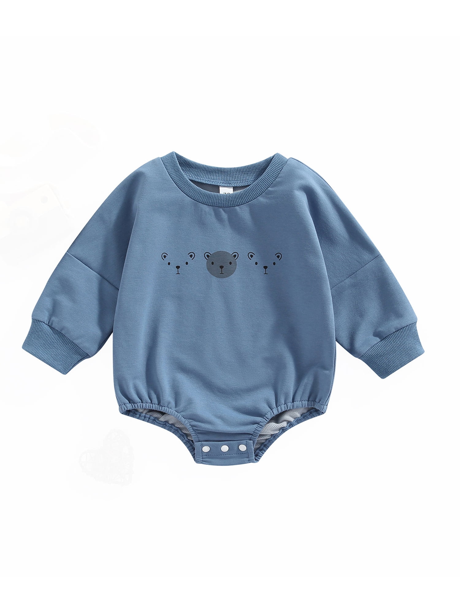 Bagilaanoe Newborn Baby Girl Rompers Tops Cartoon Bears Print Long Sleeve Bodysuit 6M 9M 12M 24M ...