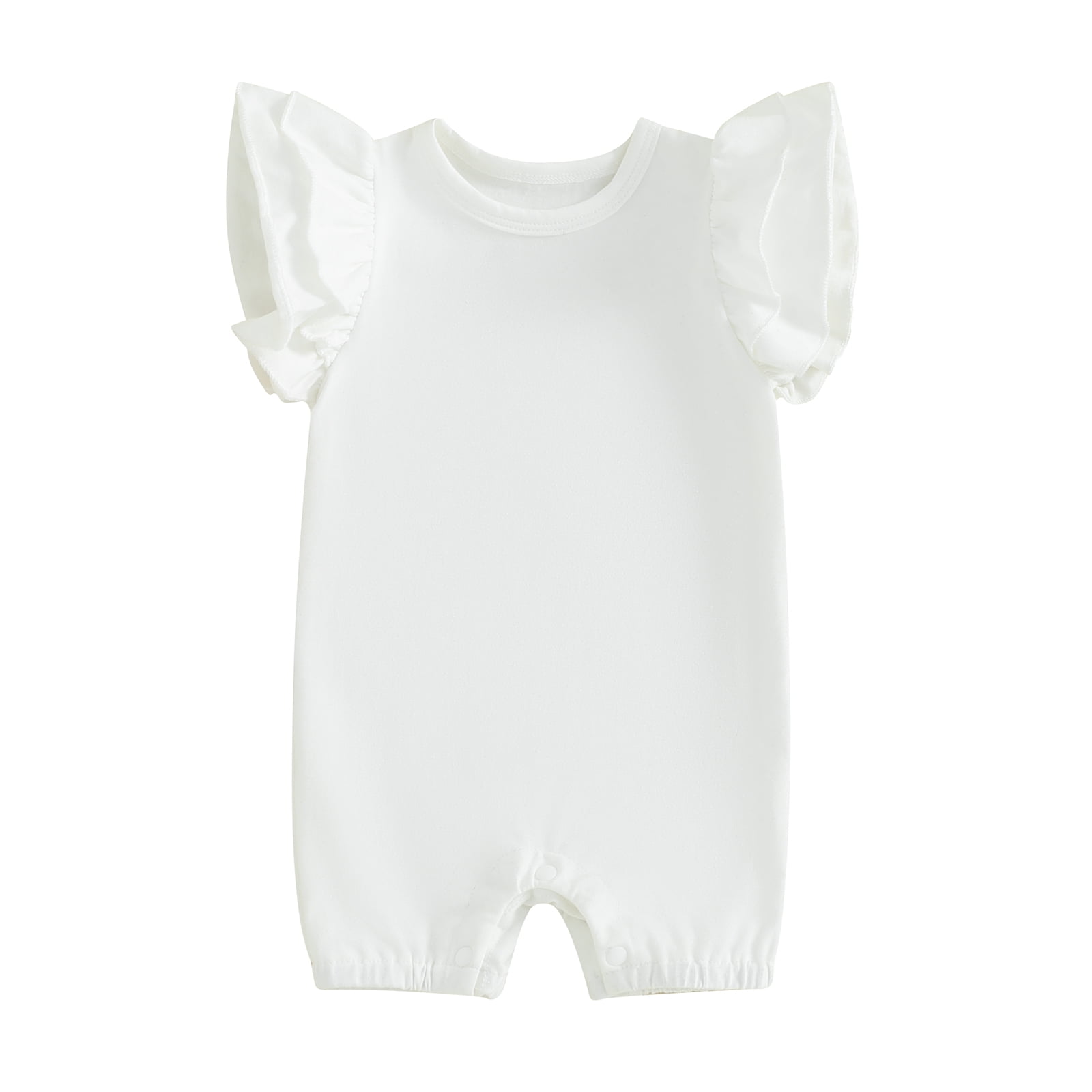 Bagilaanoe Newborn Baby Girl Summer Jumpsuit Fly Sleeve Bodysuit 3M 6M 12M 18M Infant Casual One ...