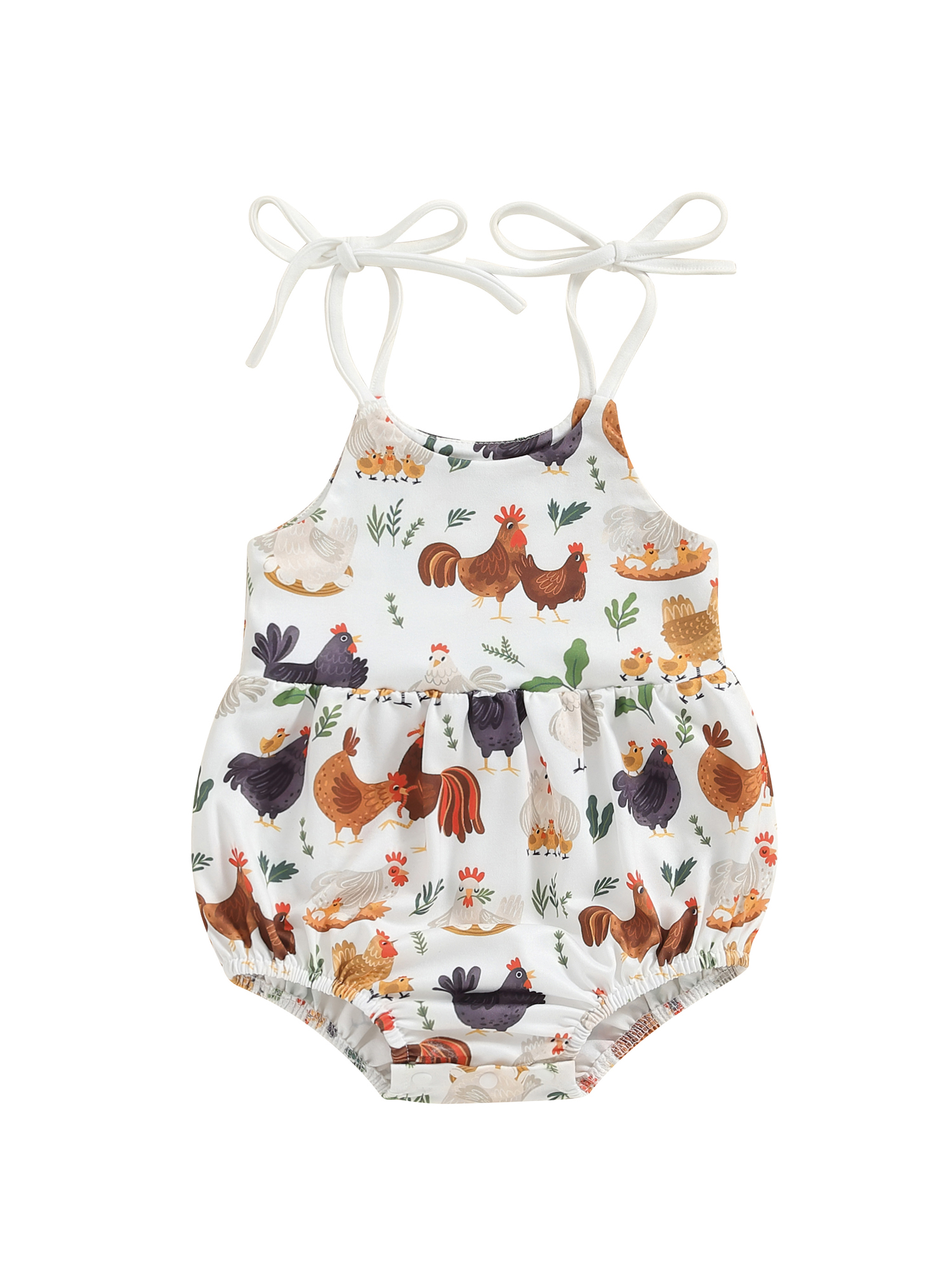 Bagilaanoe Newborn Baby Girl Summer Rompers Print Sleeveless Bodysuits 3M 6M 12M 18M Infant ...