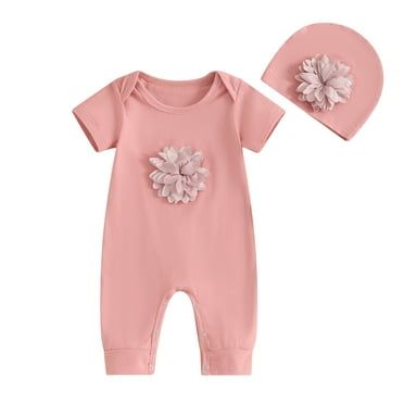 Ma&Baby Newborn Baby Girl Flowers Romper Bodysuit Jumpsuit Headband Outfit Clothes - Walmart.com