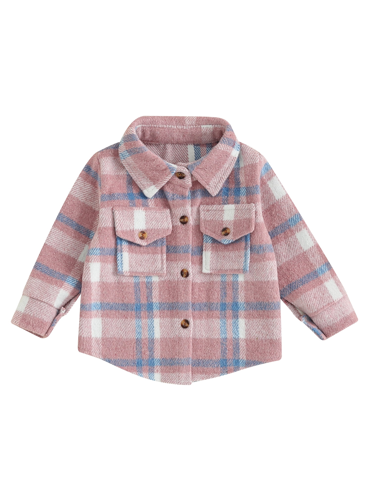 Bagilaanoe Toddler Baby Boy Girl Jacket Plaid Long Sleeve Single ...