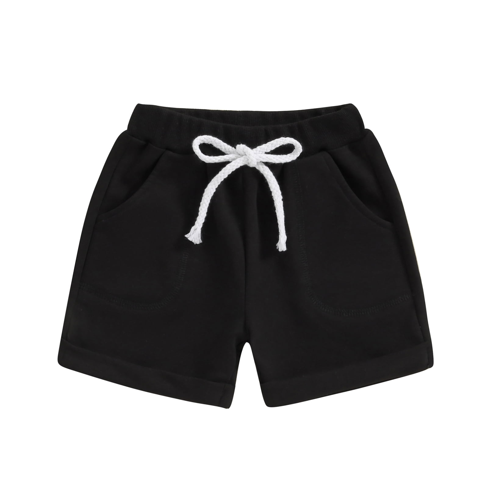 Bagilaanoe Toddler Baby Boy Girl Shorts Elastic Waist Drawstring Shorts ...