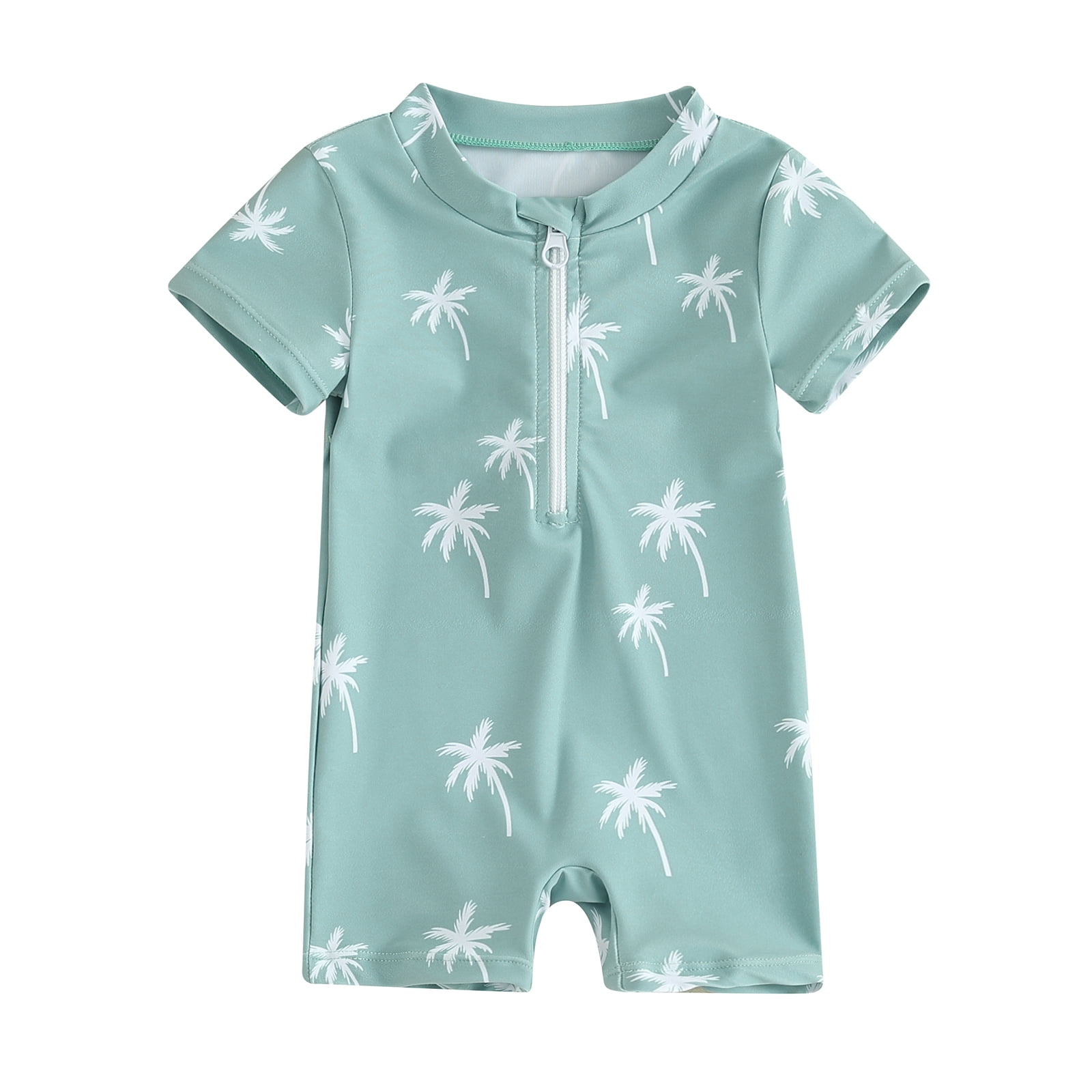 Bagilaanoe Toddler Baby Boys One-Piece Swimsuit Print Short Sleeve ...