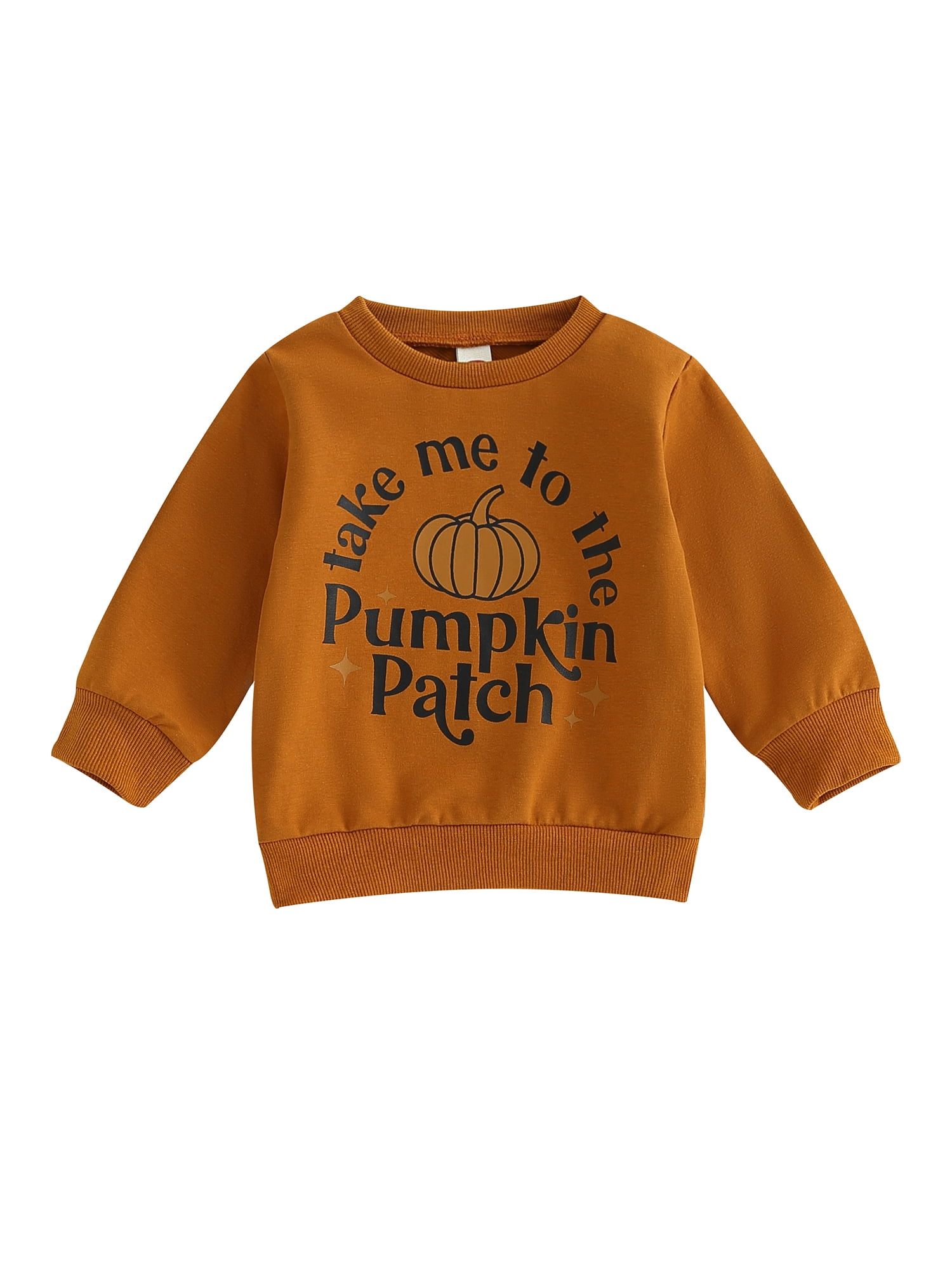 Bagilaanoe Toddler Baby Girl Boy Halloween Sweatshirt Long Sleeve Pumpkin Letter Print Pullover ...