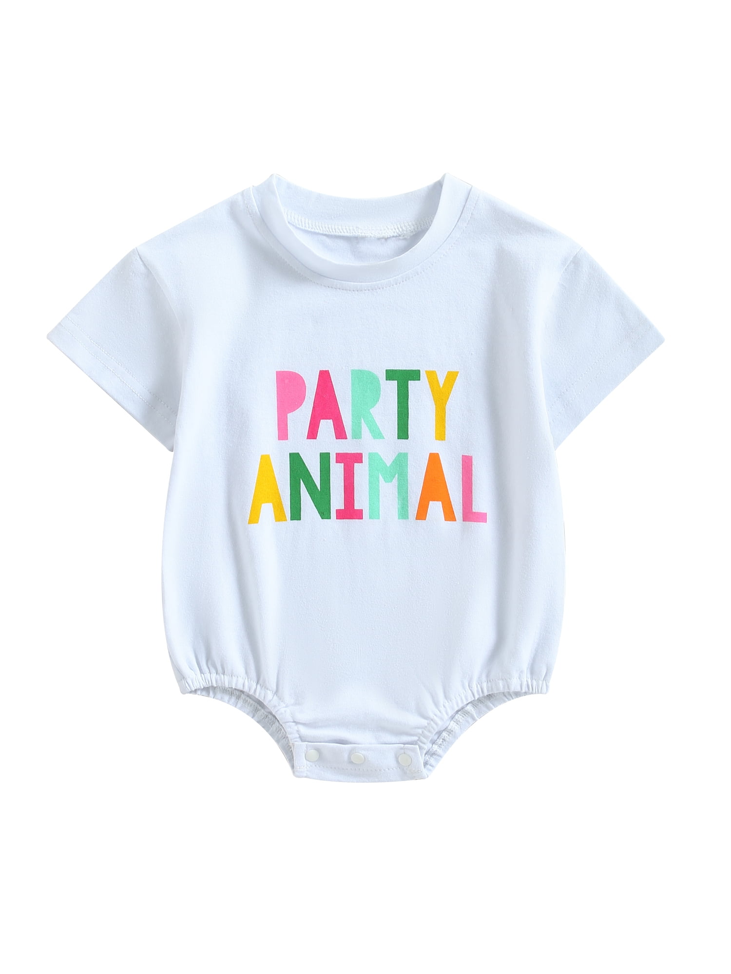 Bagilaanoe Toddler Baby Girl Boy Rompers/T-Shirts Letter Print Short Sleeve Bodysuits 6M 12M 18M ...