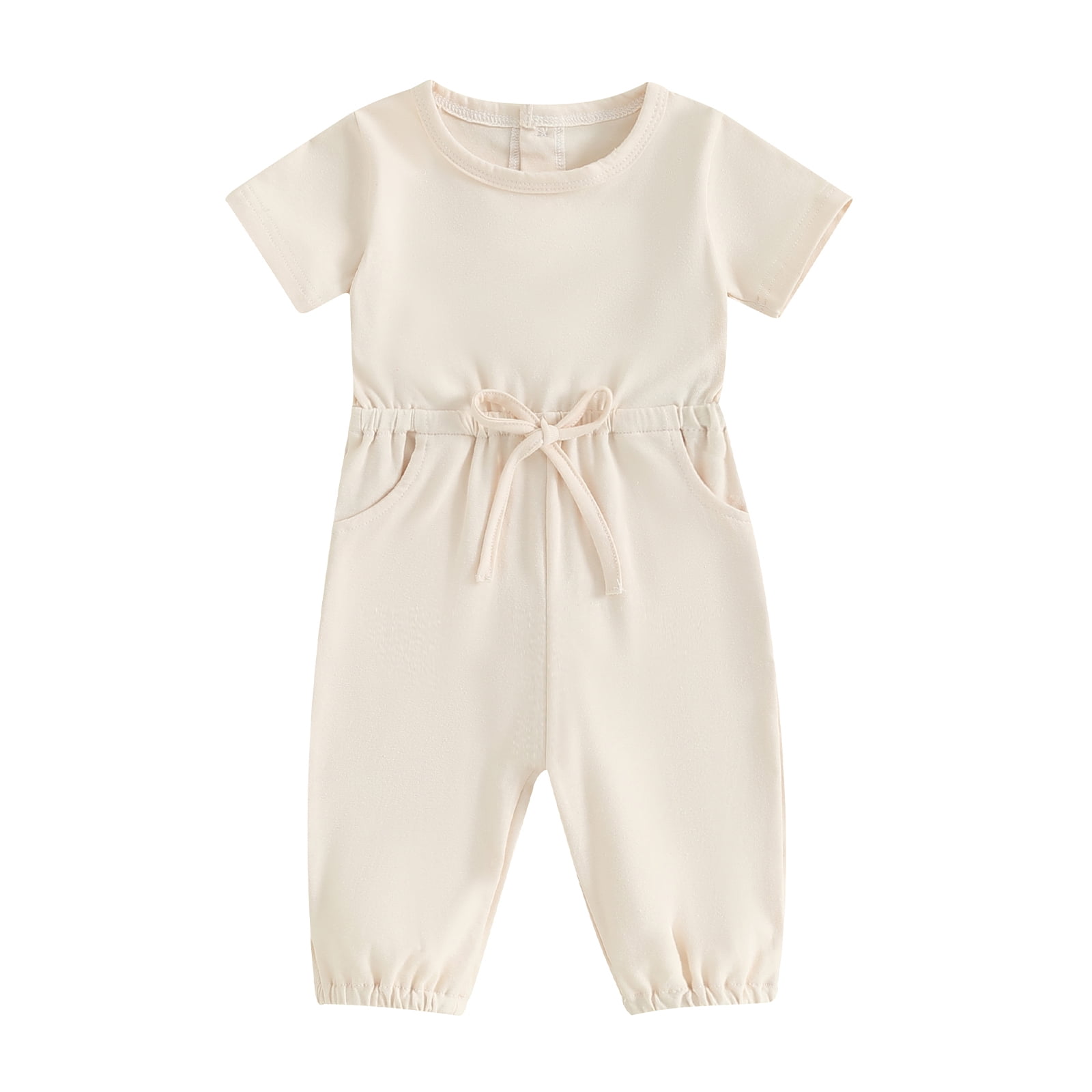 Bagilaanoe Toddler Baby Girl Boys Jumpsuit Short Sleeve Bodysuit 3M 6M 12M 18M 24M 3T Kids ...