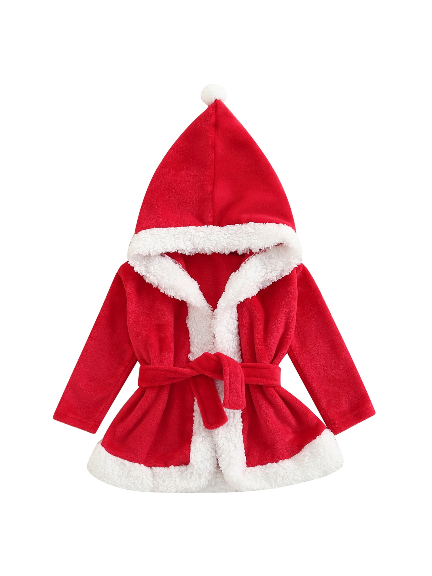 Bagilaanoe Toddler Baby Girl Christmas Bathrobe Contrast Color/ Dot ...