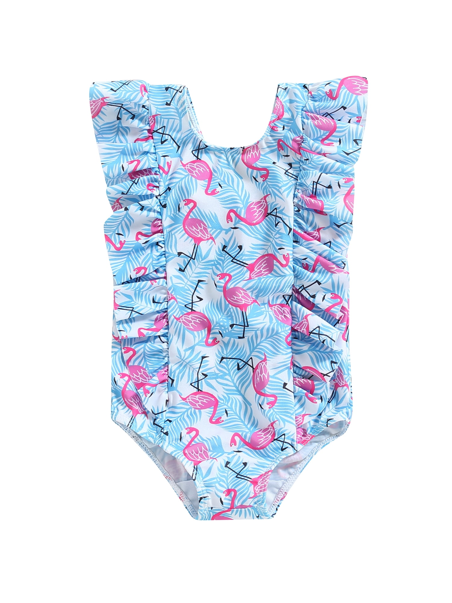 Bagilaanoe Toddler Baby Girl One-Piece Swimsuit Cartoon Print Sleeveless Swimwear 12M 18M 24M 3T ...