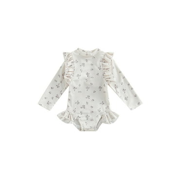 Bagilaanoe Infant Toddler Girls One-piece Swimwear Floral/Shell Print Bathing Suit for Summer ...