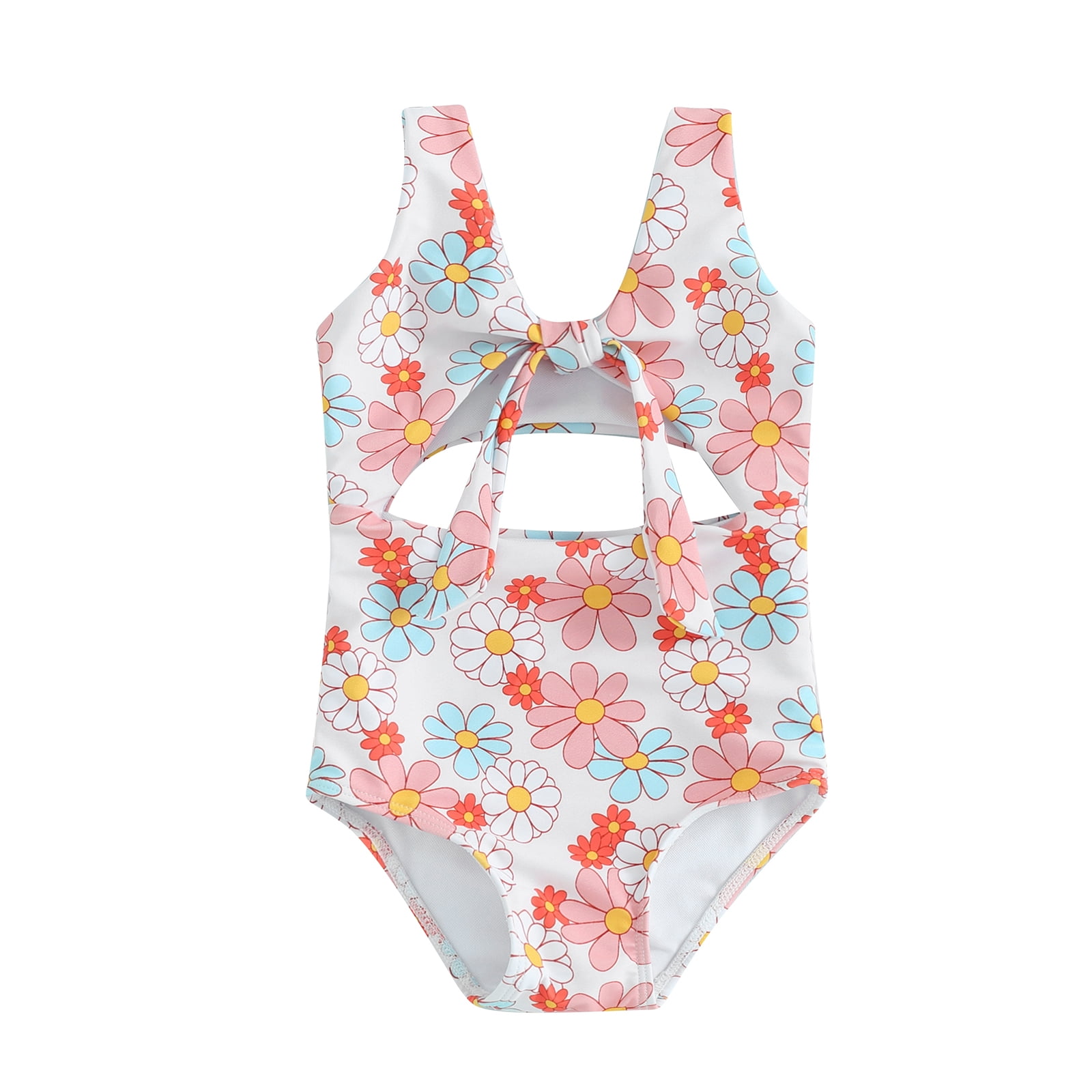 Bagilaanoe Toddler Baby Girl One-Piece Swimsuit Floral Print Sleeveless Swimwear 6M 9M 12M 18M ...