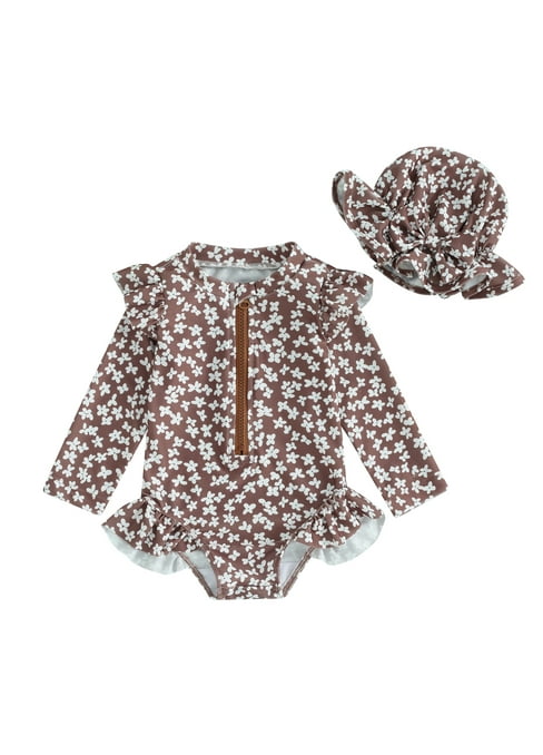 Bagilaanoe Toddler Baby Girl One-Piece Swimsuit Print Sleeveless Swimwear 6M 12M 18M 24M 3T 4T ...