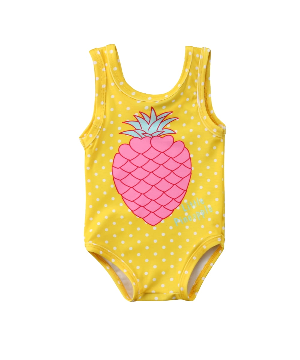 Bagilaanoe Toddler Baby Girl One-Piece Swimsuit Pineapple Print ...