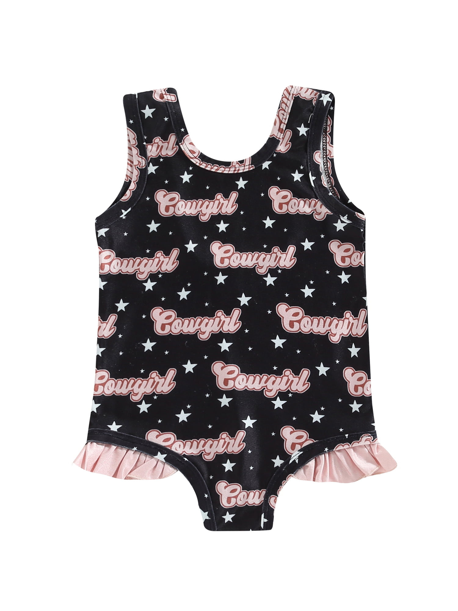 Bagilaanoe Toddler Baby Girl One-Piece Swimsuit Sleeveless Letter Print Swimwear 18M 24M 3T 4T ...