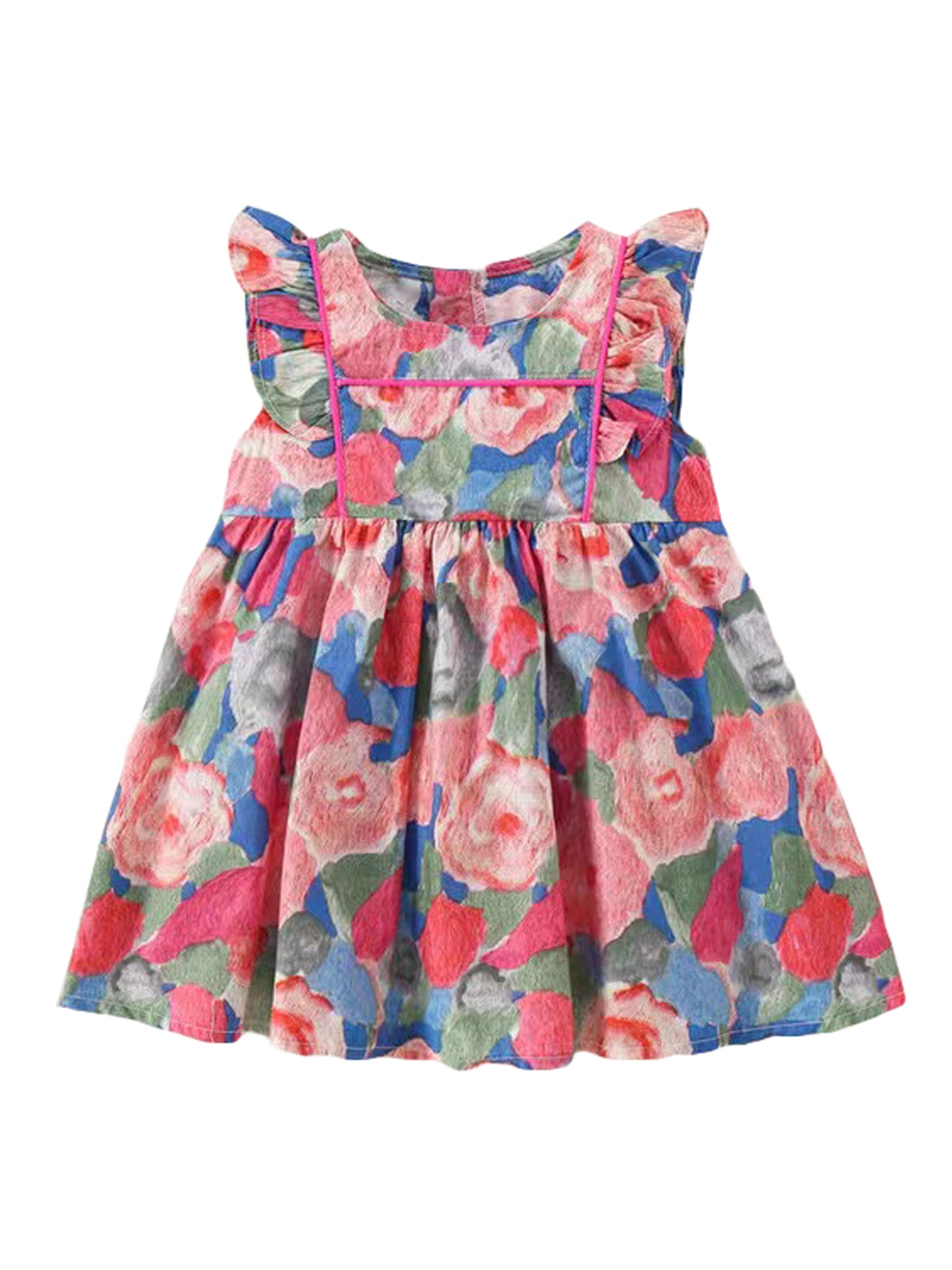 Bagilaanoe Toddler Baby Girl Summer Dress Fly Sleeve A-line Princess ...