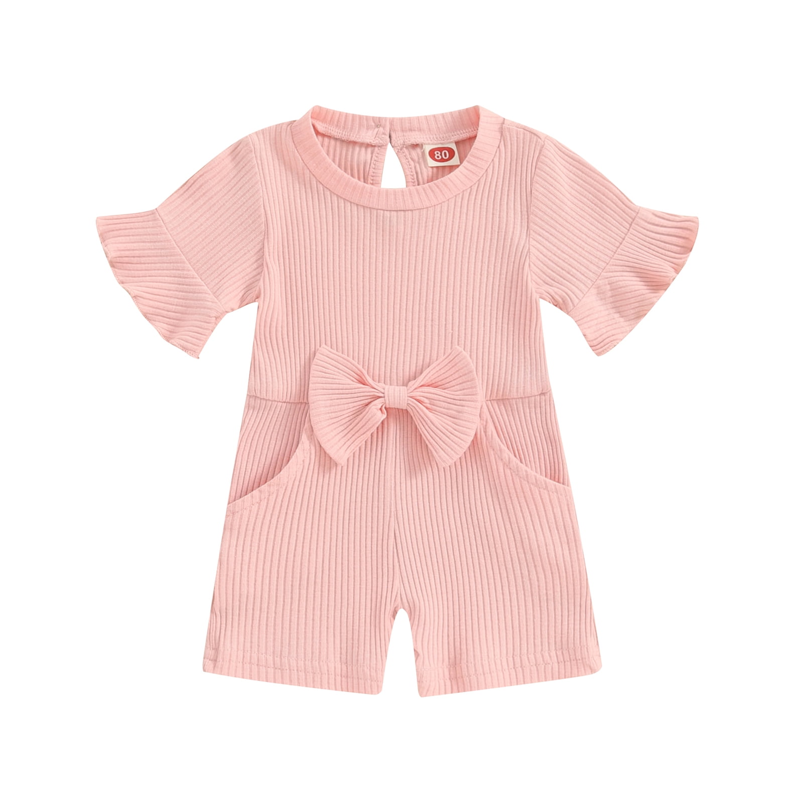 Bagilaanoe Toddler Baby Girl Summer Jumpsuit Shorts Short Sleeve Bodysuit 6M 12M 24M 3T 4T Kids ...