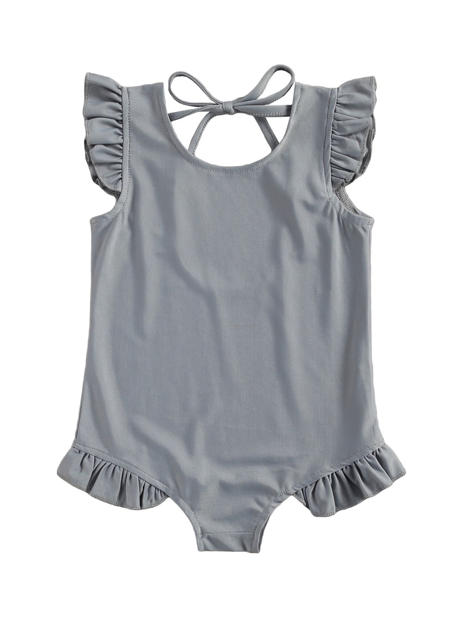 Bagilaanoe Toddler Baby Girls One-Piece Sleeveless Bikini Ruffle ...
