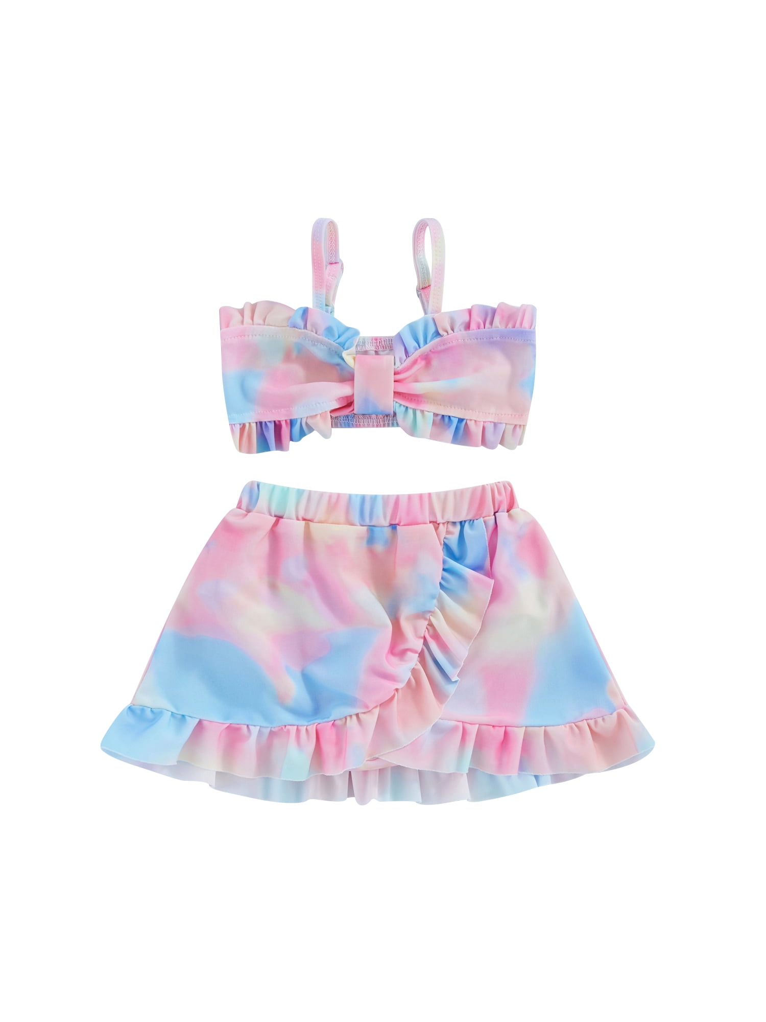 Bagilaanoe Toddler Baby Girls Swimsuits 3 Piece Bikinis Set Print ...
