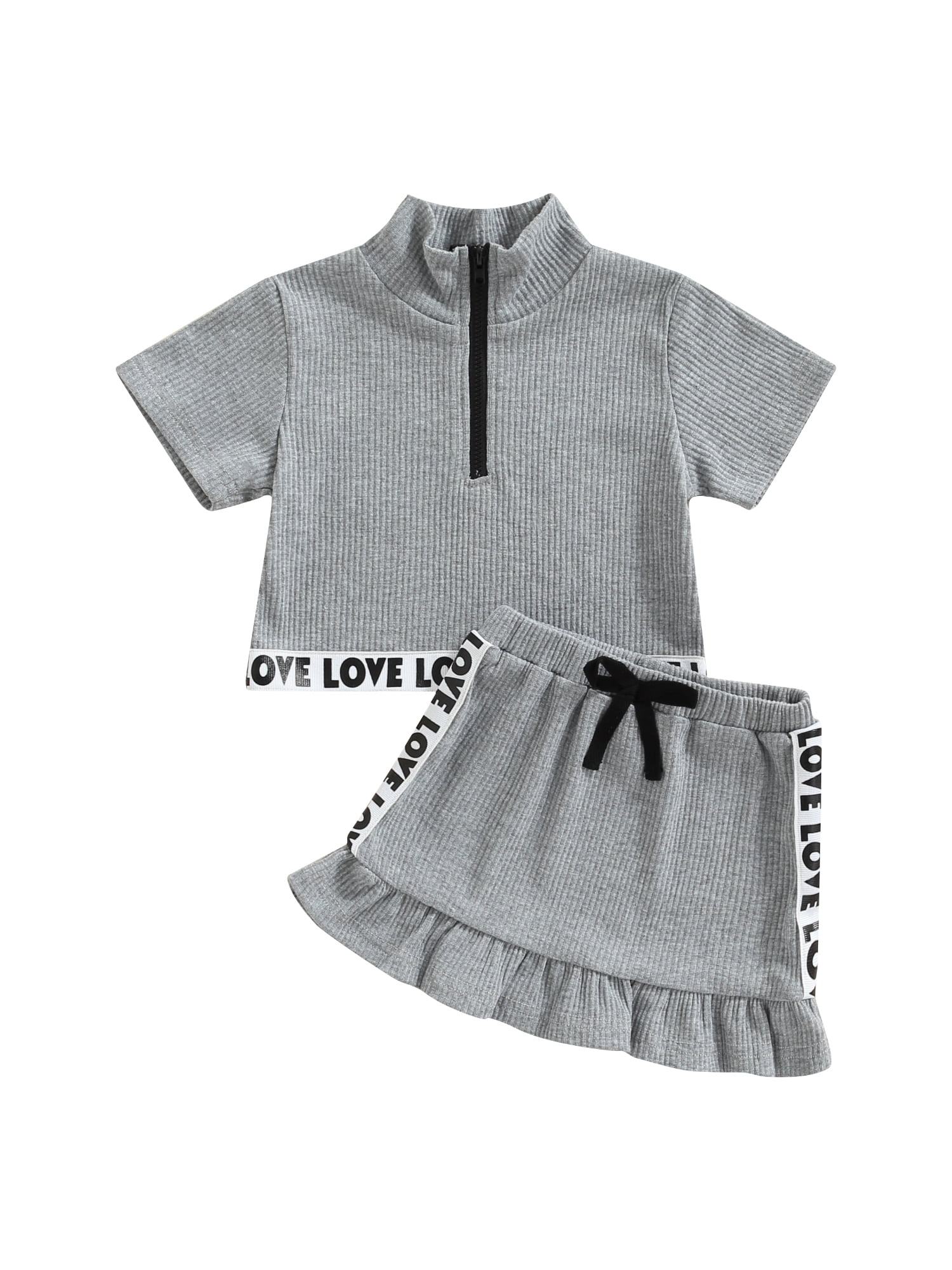 Bagilaanoe Toddler Little Girl Summer Clothes Kid Girl Letter Pattern ...
