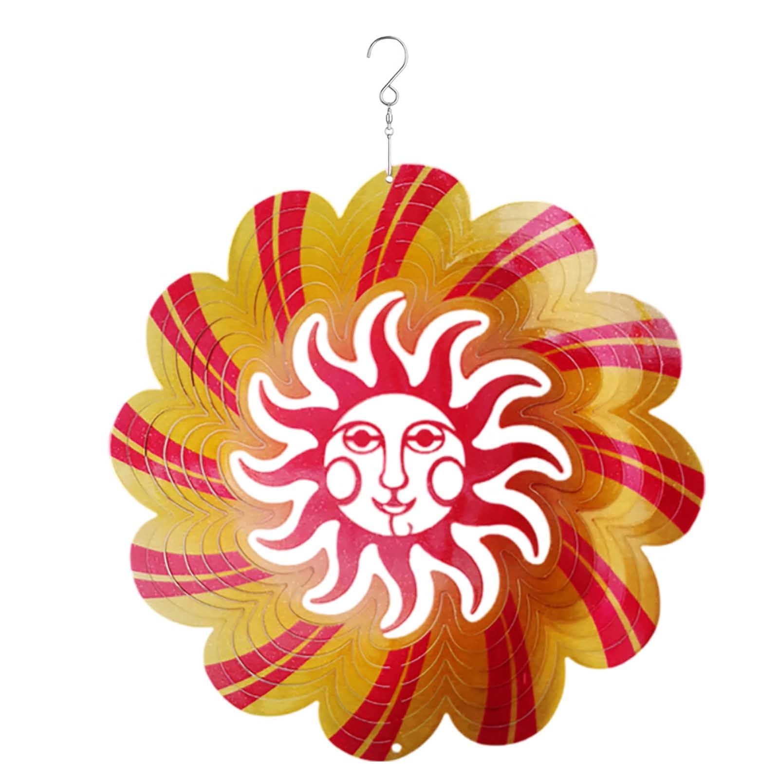 Bagmrteho 3D Dynamic Rotating Wind Chime Stainless Steel Color Metal ...