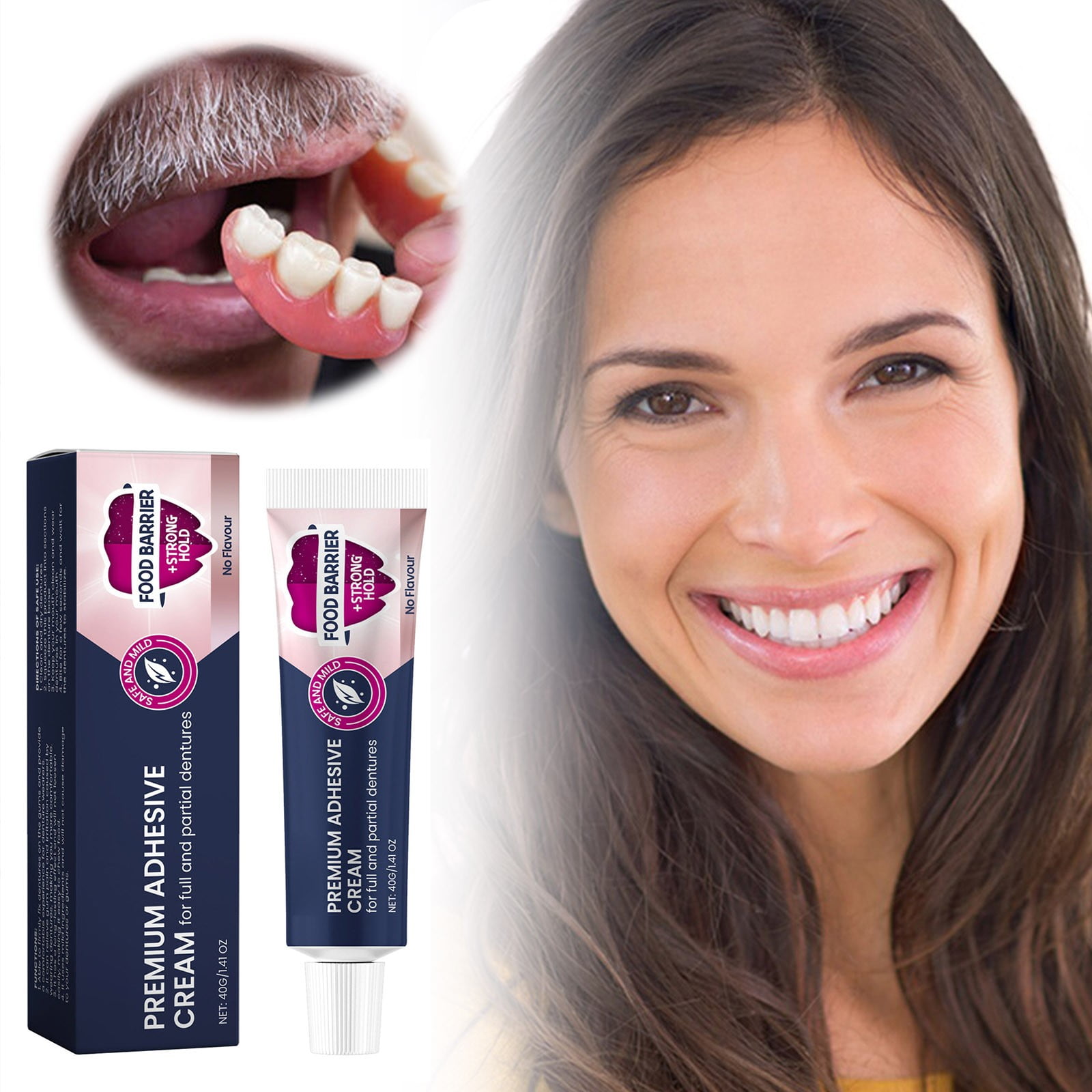 Bagmrteho Denture Fixing Improves Comfort And Loose Dentures. The Paste ...